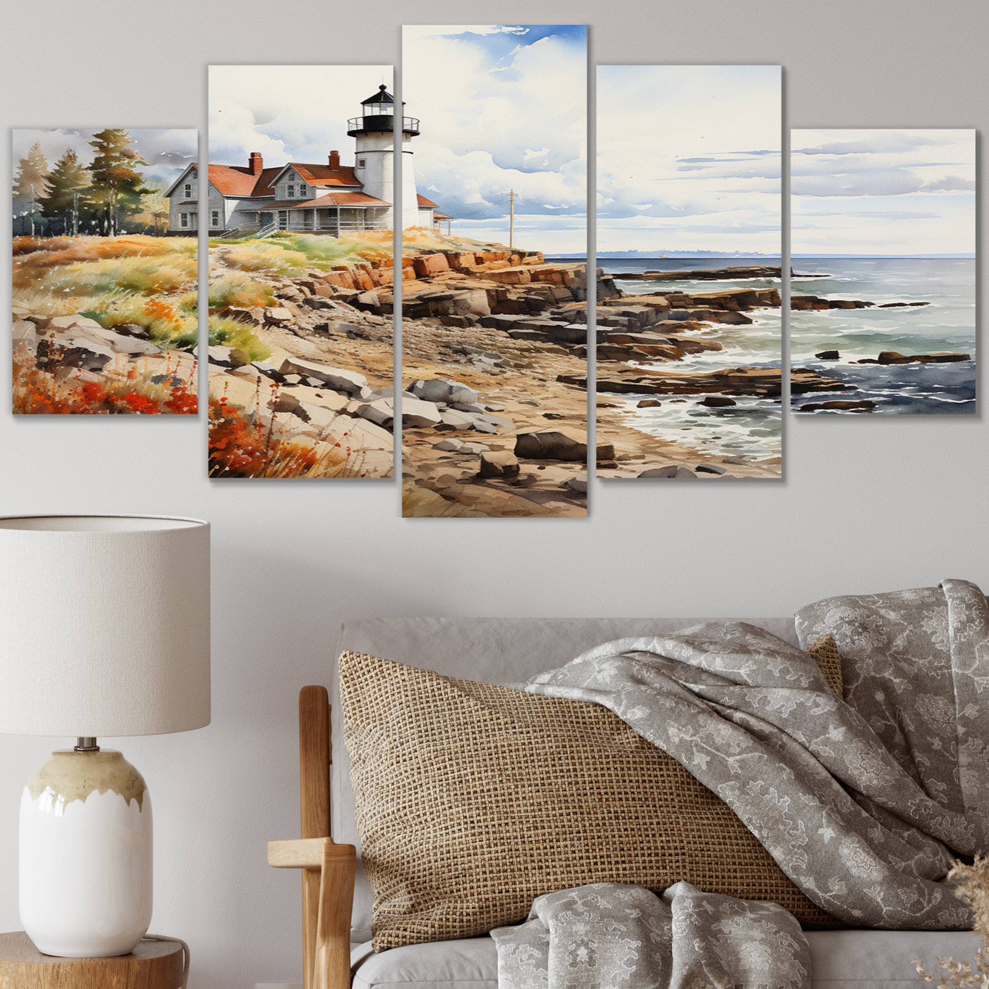 Breakwater Bay Canadian Lighthouses Guiding Light I - Nautical & Beach ...