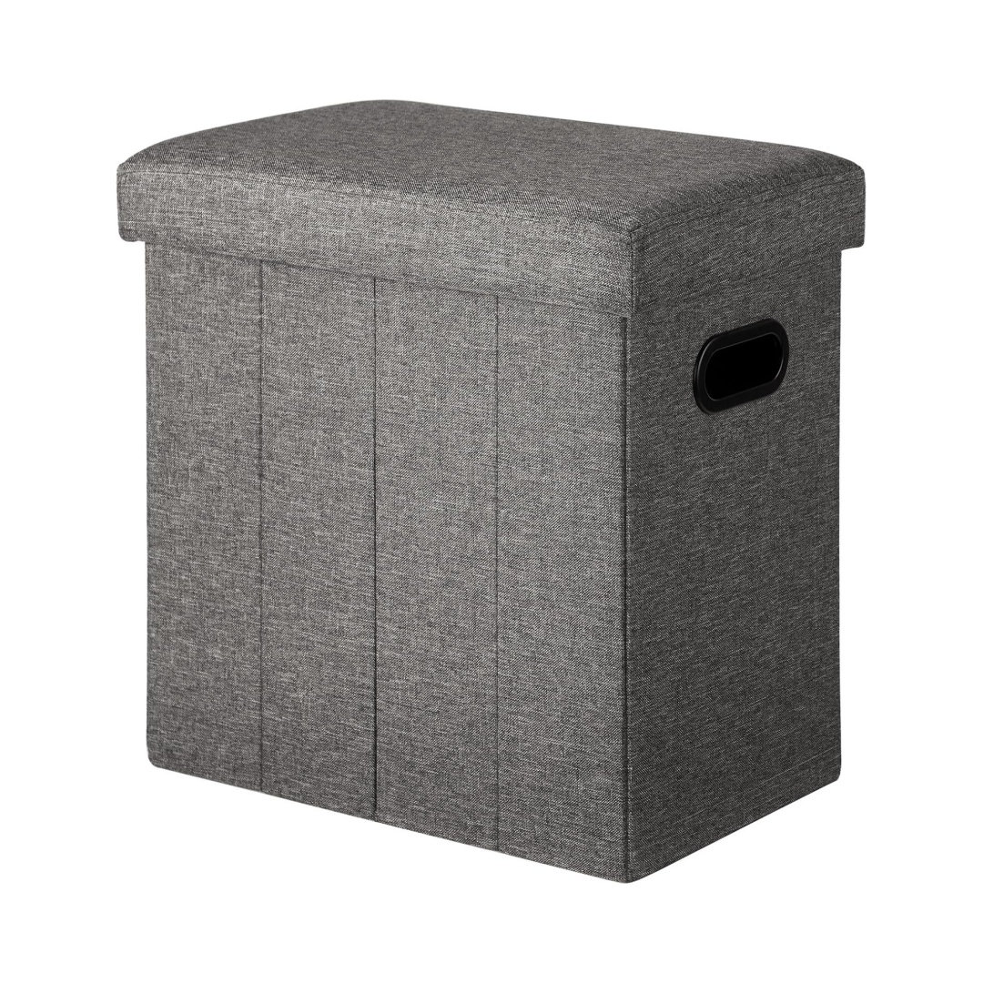 Ebern Designs Storage Collapsible Fabric Footrest For Room, Slim Tall ...
