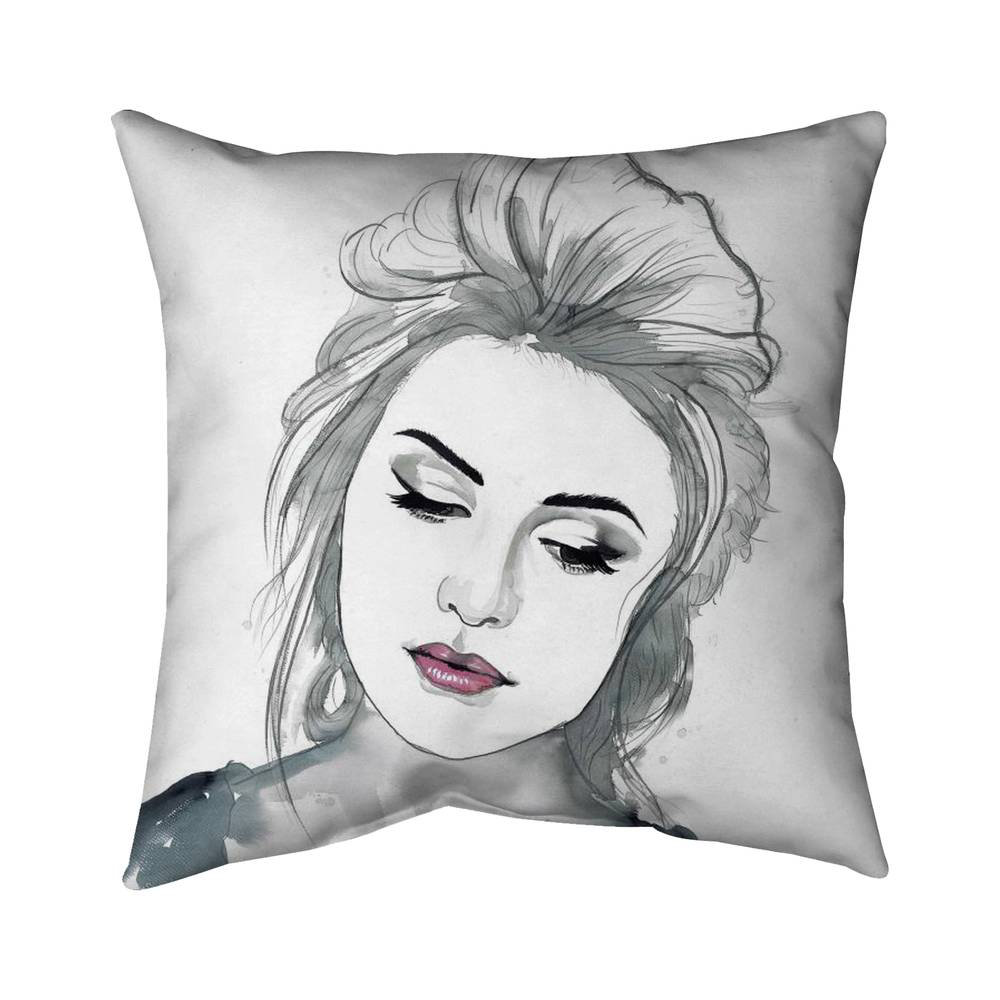 Begin Edition International Inc. Watercolor Delicate Woman Square Throw ...