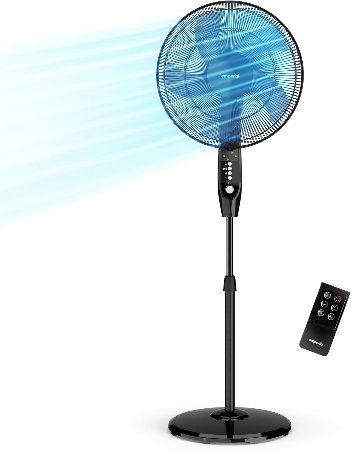 Emperial 16" Pedestal Fan with Remote Control - Free Standing ...