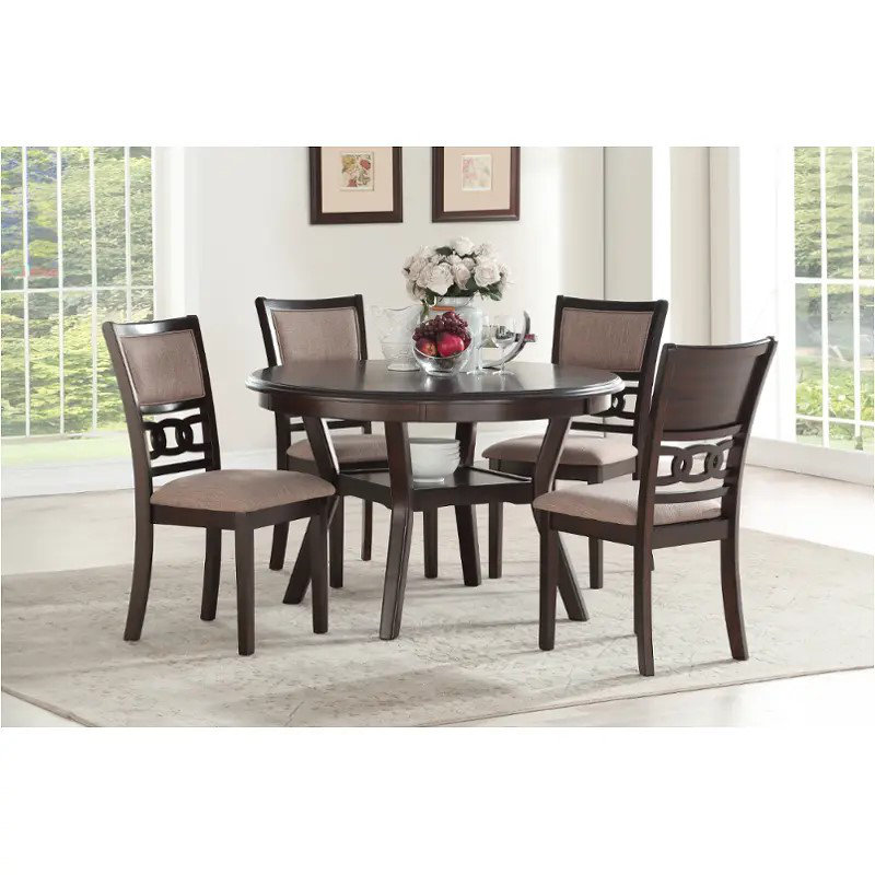 Winston Porter New Classic Furniture Gia - Round Dining Table 5 Pc Set With Dining Chair ...