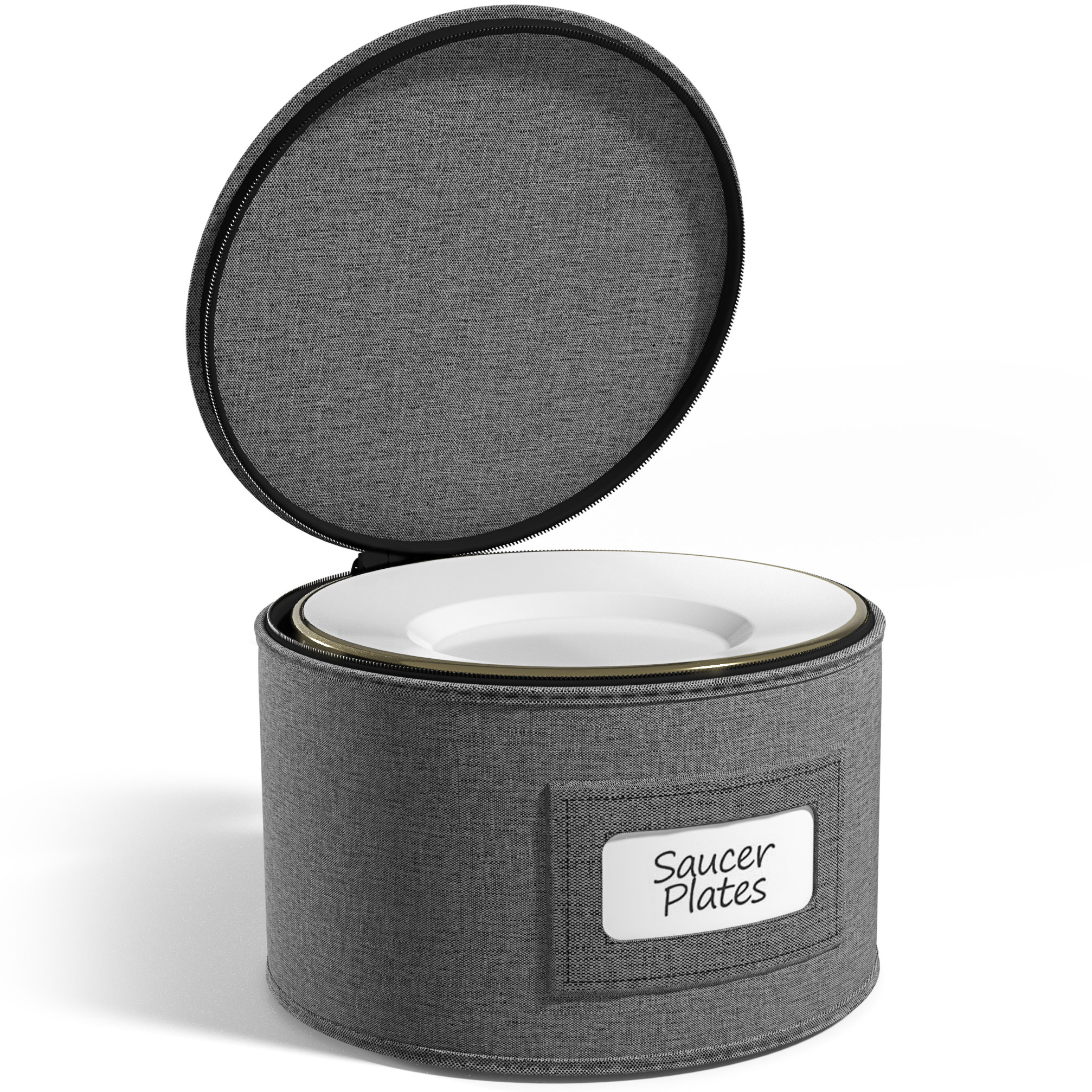 Sorbus China Storage Plate Container Dinnerware Organizer for Dessert ...