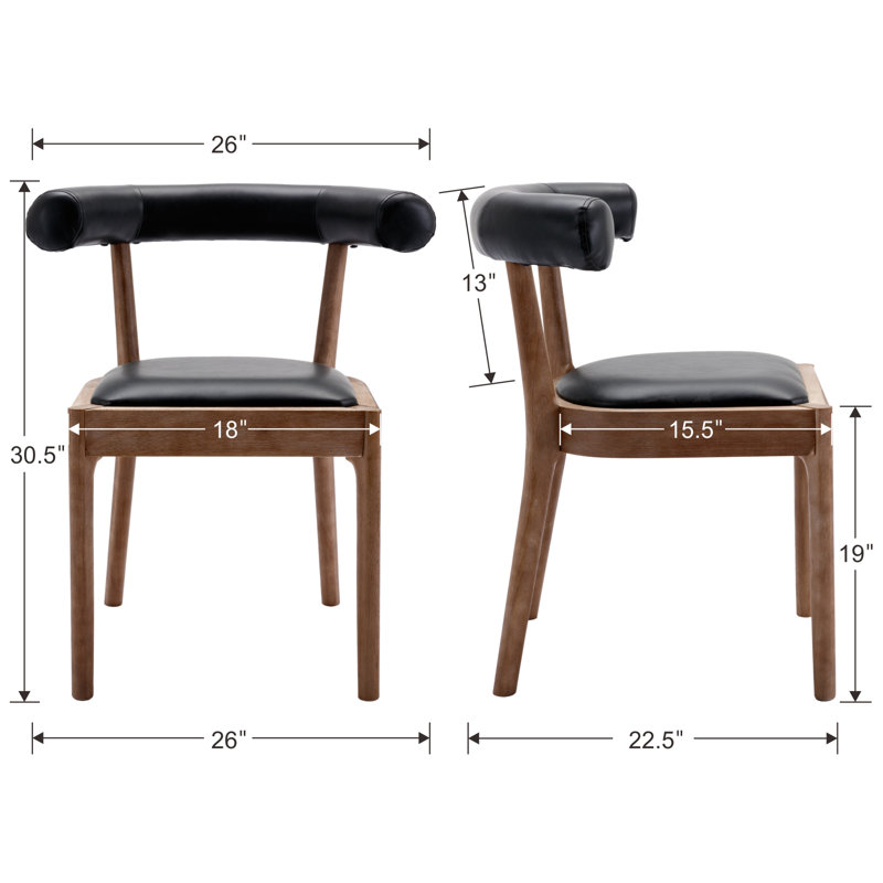 George Oliver Janosh Solid Back Side Chair & Reviews | Wayfair