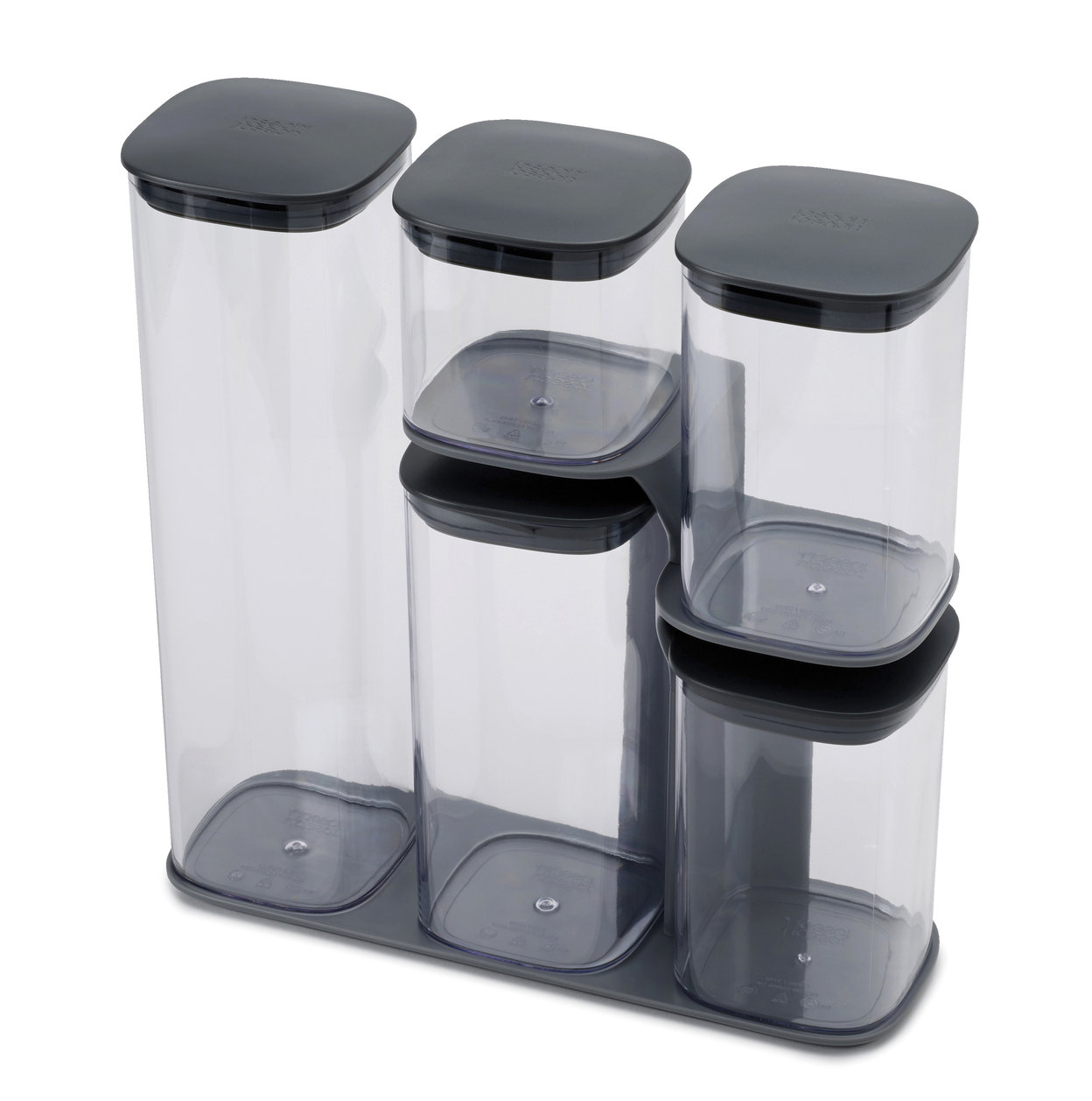 Joseph Joseph Podium 5-Piece Dry Food Storage Container Set with Stand ...