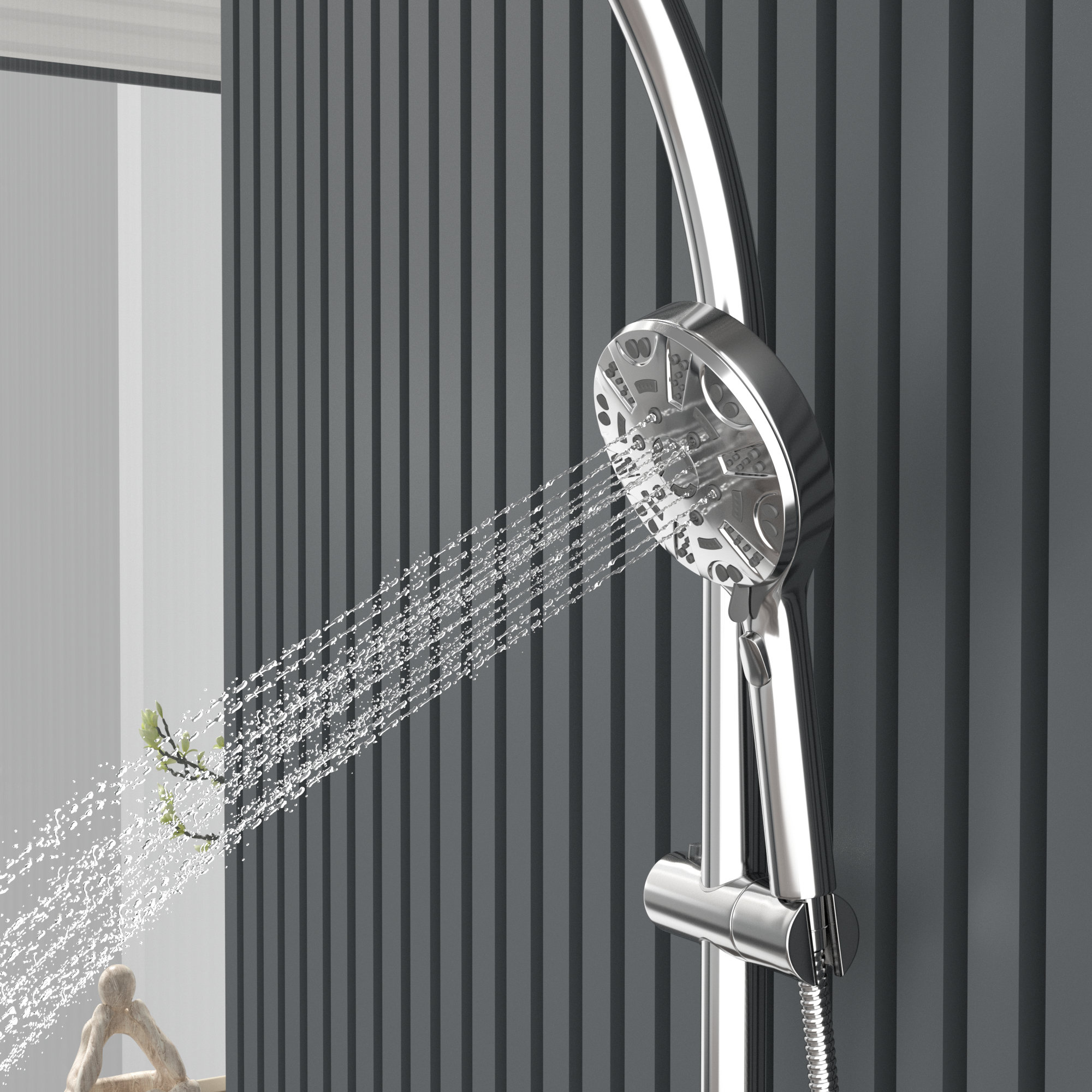 APRESSHUI Chrome Complete Shower System | Wayfair