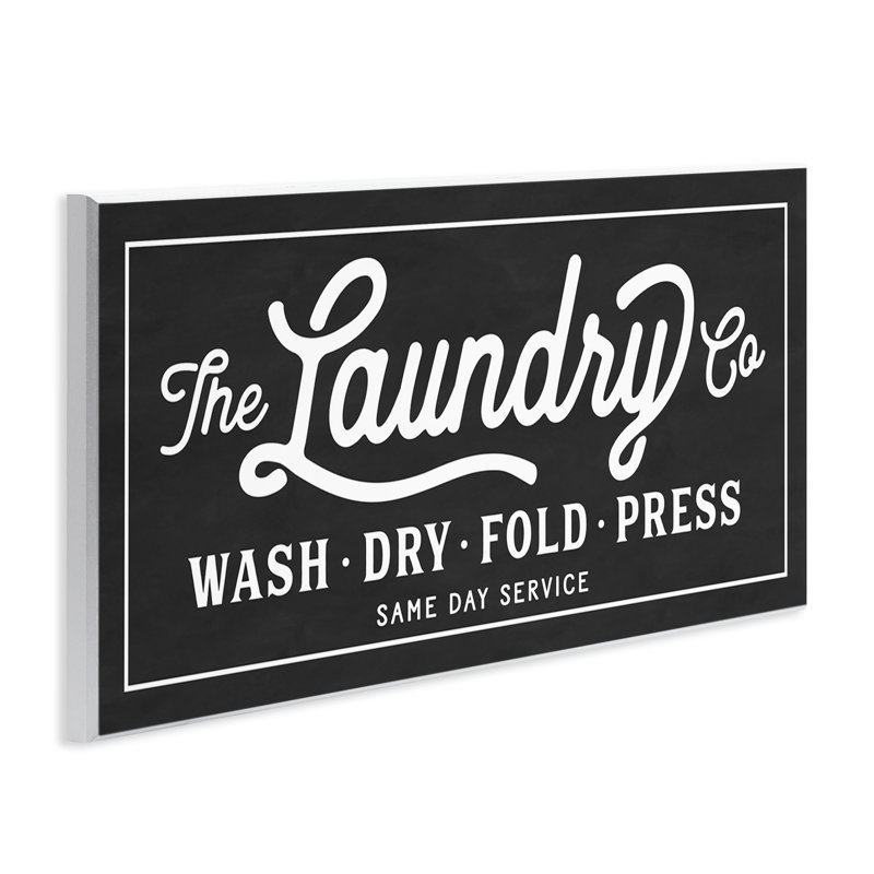 Stupell Industries Vintage Laundry Sign - Print on Canvas & Reviews ...