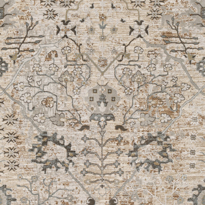 Charlton Home® Mitchelton Floral Beige Area Rug & Reviews | Wayfair