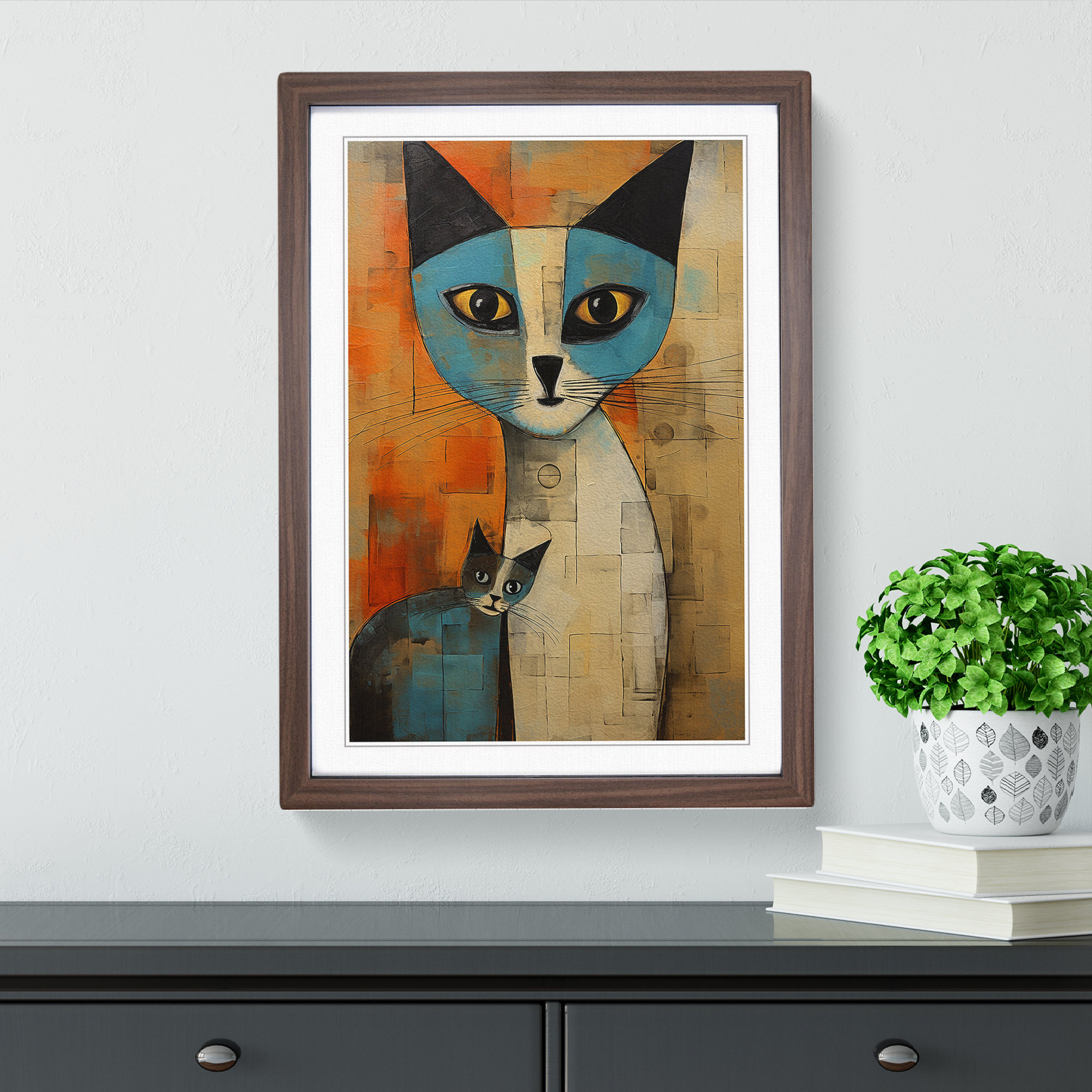 Marlow Home Co. Ragdoll Cat Expressionism - Print | Wayfair.co.uk