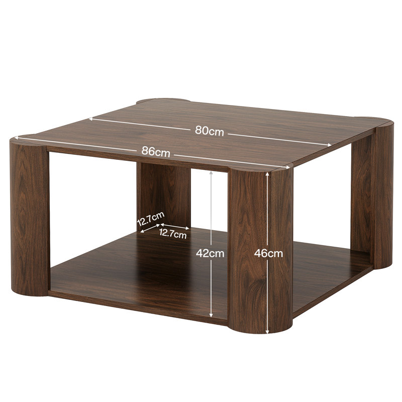 Millwood Pines 2-tier Modern Square Coffee Table | Wayfair