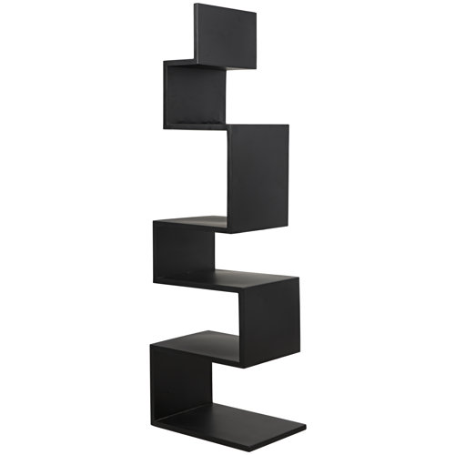 Noir Laszlo Geometric Bookcase | Wayfair