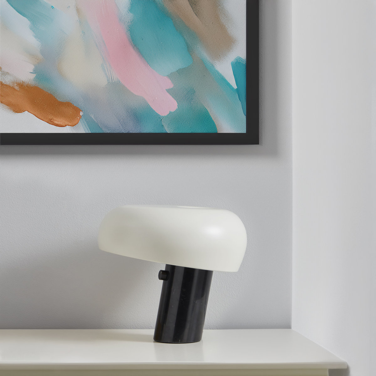 Brightech Kingpin 10" Modern LED Table Lamp With Marble Base & Dimmer ...