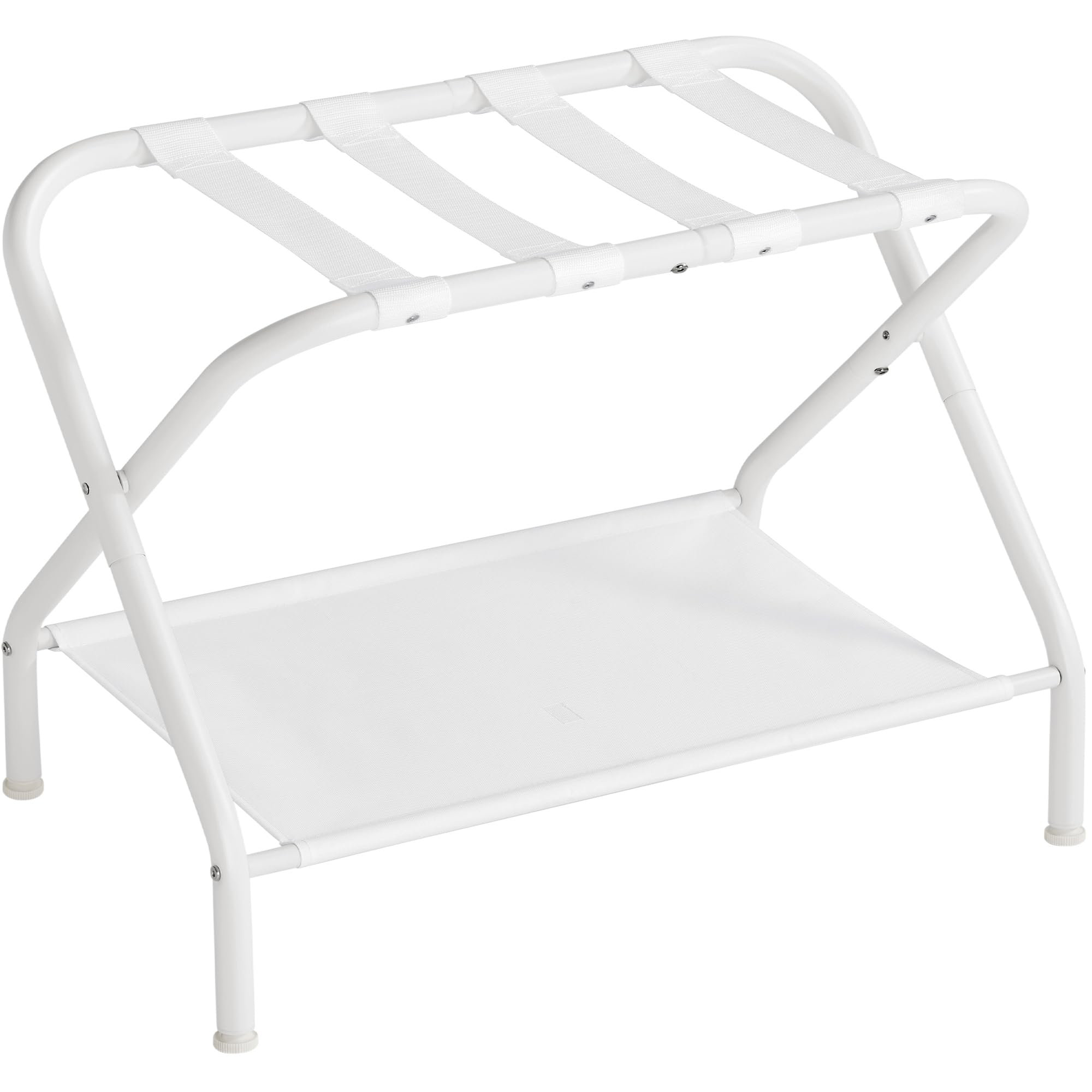 BINO Luggage Rack, Suitcase Stand With Fabric Storage Shelf, For Guest ...