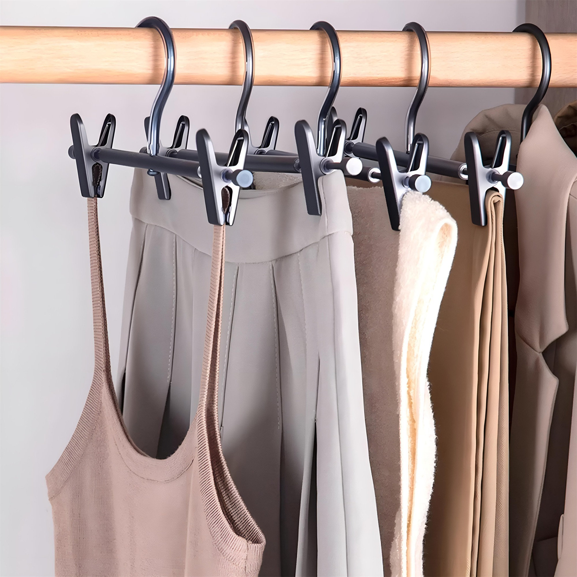 Orren Ellis Aerospace Aluminum Alloy Pants Hanger Household Non-Slip ...