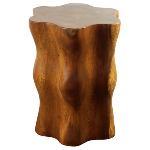 Millwood Pines Solid Wood Tree Stump End Table & Reviews | Wayfair