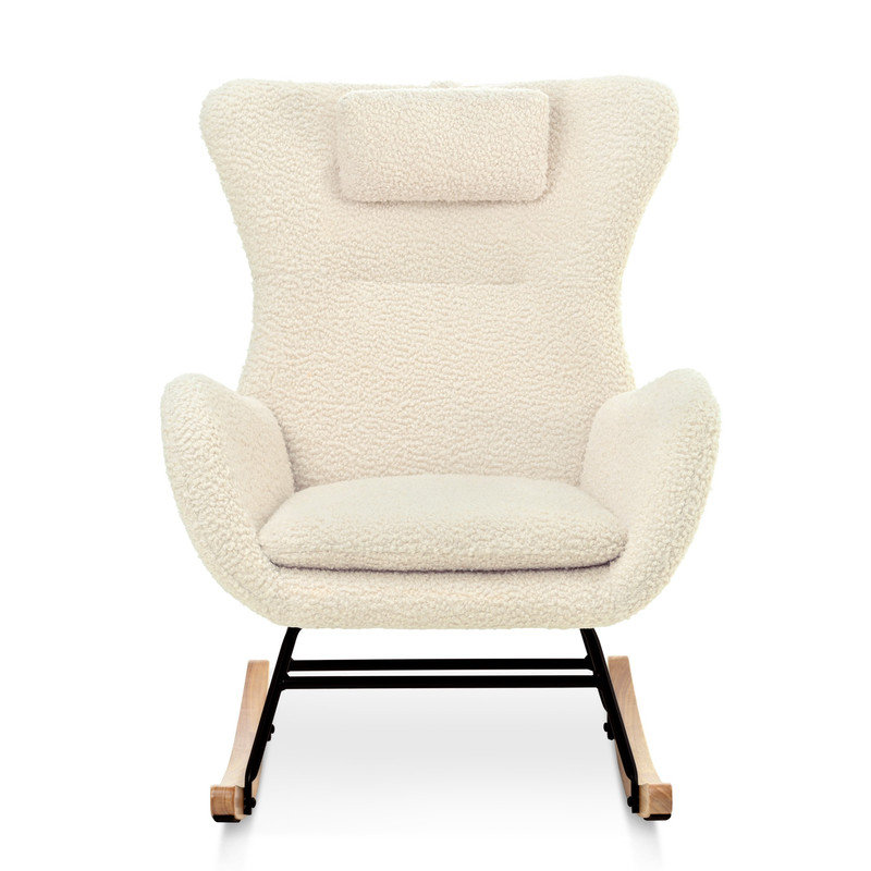 Infinity Rocking Chair Nursery, Teddy Upholstered Rocker Glider Chair ...