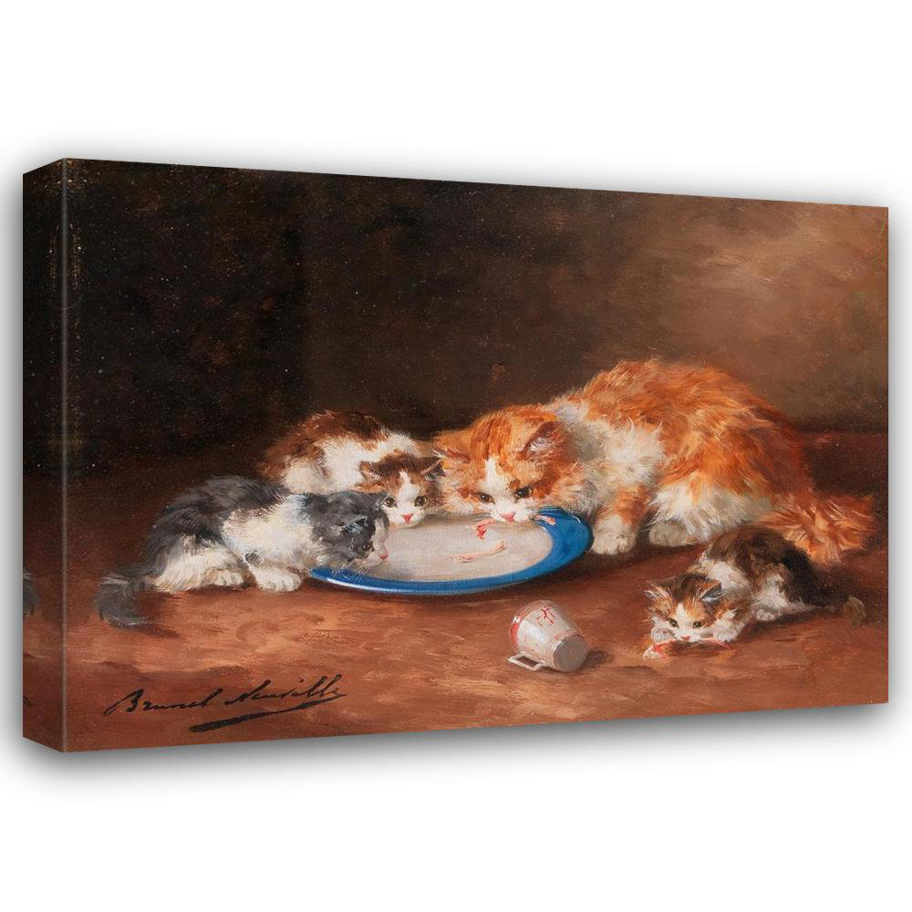 Lark Manor™ "Mother Cat with Three Kittens" by Arthur-Alfred Brunel De ...