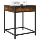 Borough Wharf Bedside table with infinity LED smoked oak 40 x 40 x 51cm ...