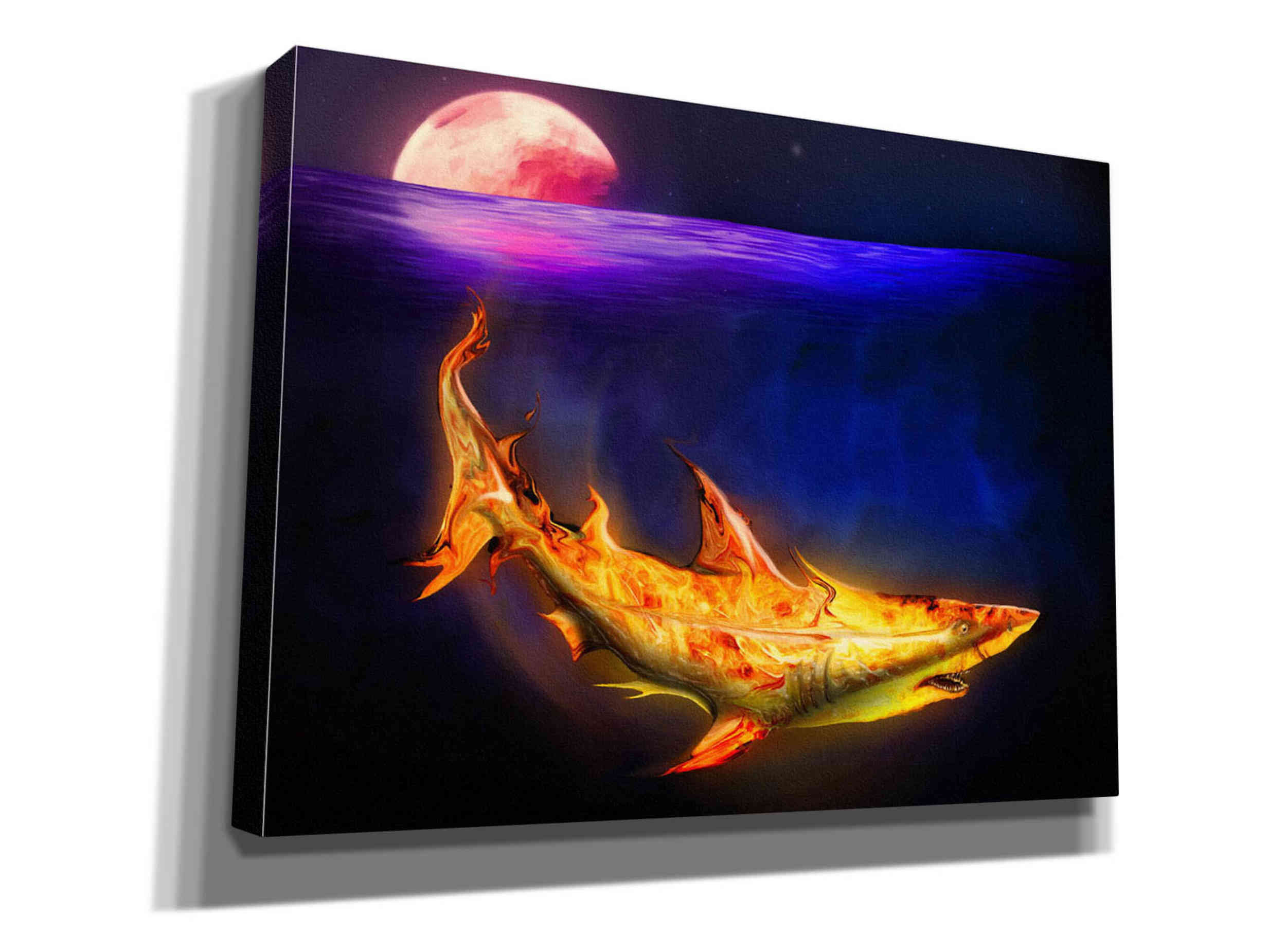 Epic Graffiti Mako Shark by Michael Stewart - Wrapped Canvas Print ...