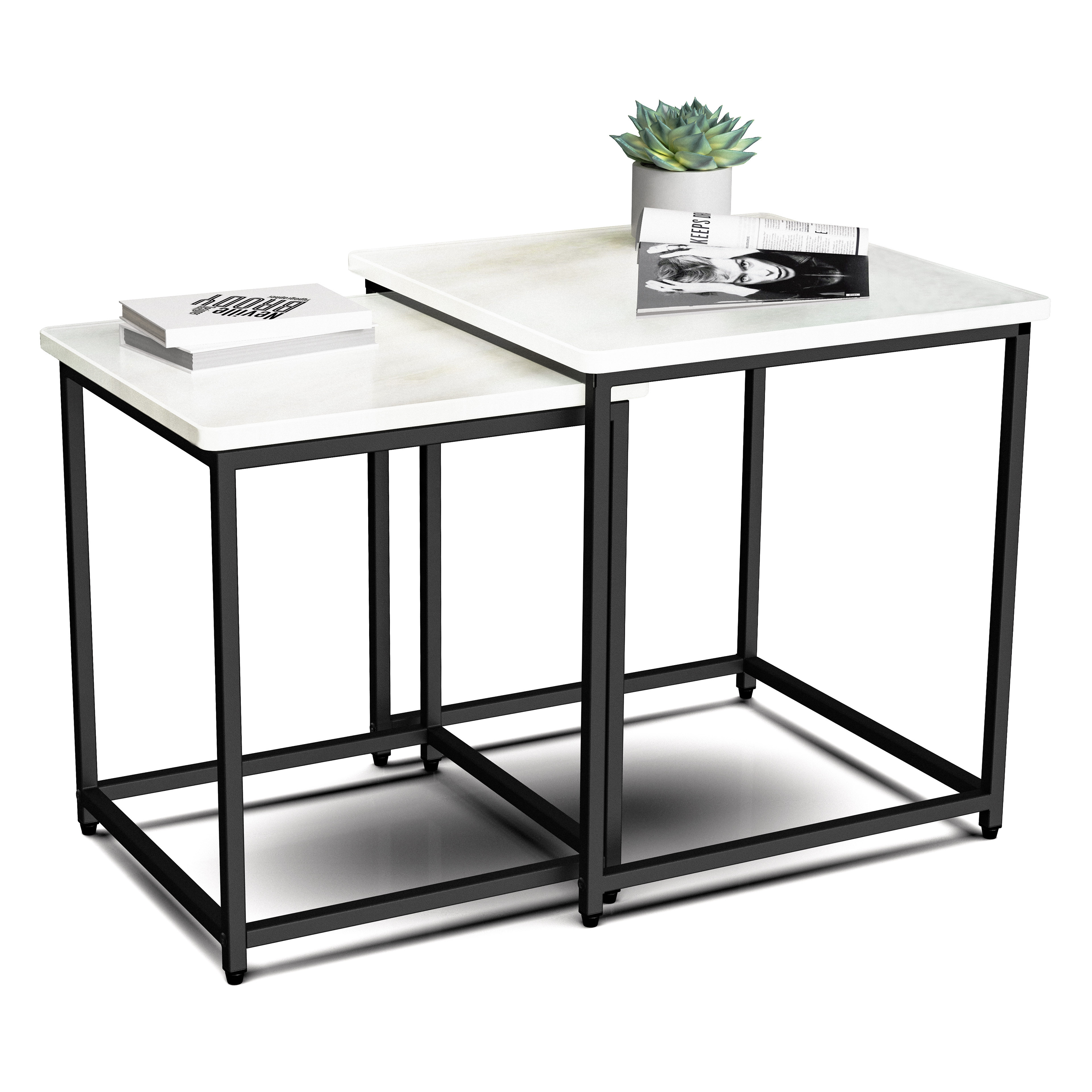 Ebern Designs Natural Marble Top Mini Coffee Table, Namib Fantasy | Wayfair