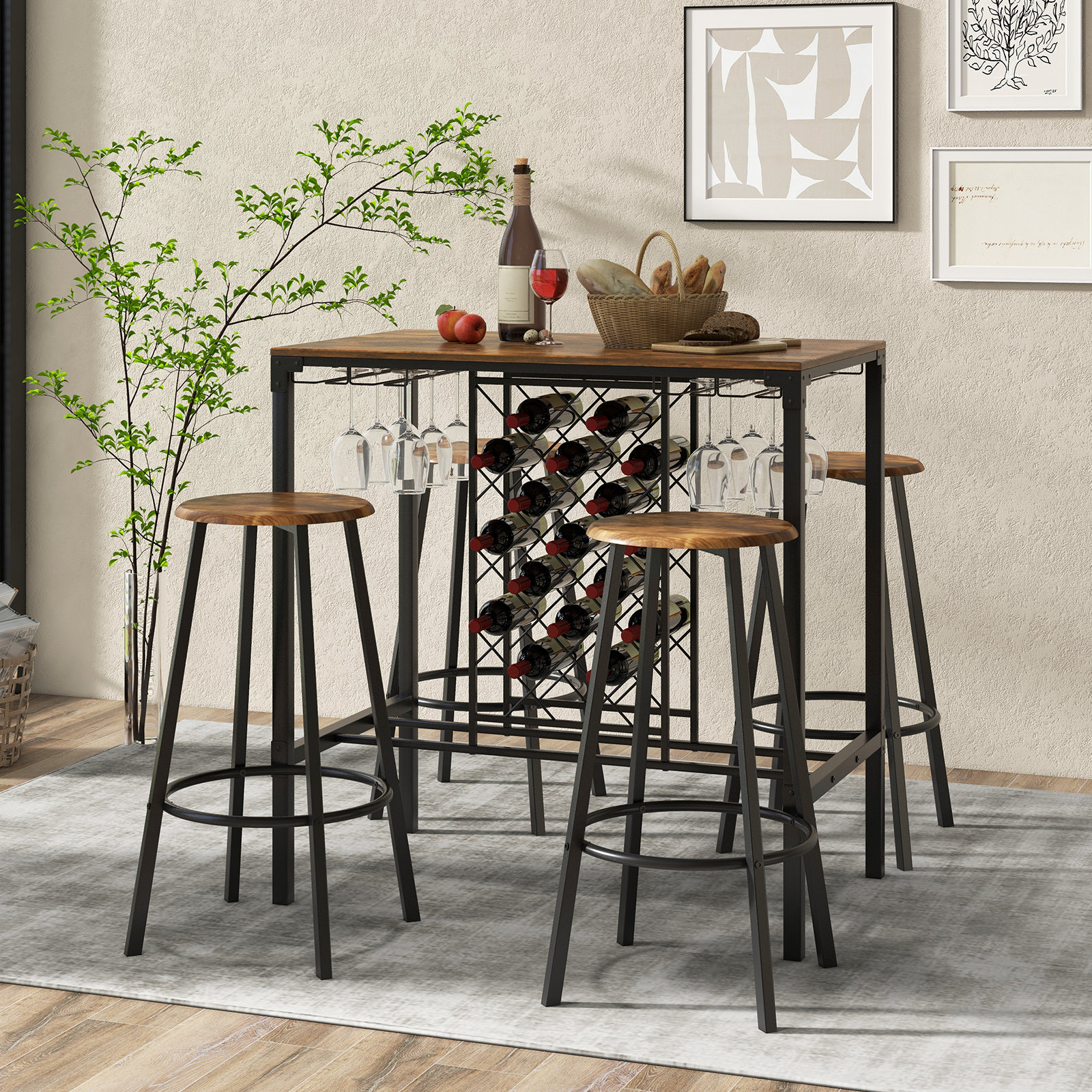17 Stories Zigmond Rectangular 39.5'' L x 23.5'' W Restaurant Dining ...