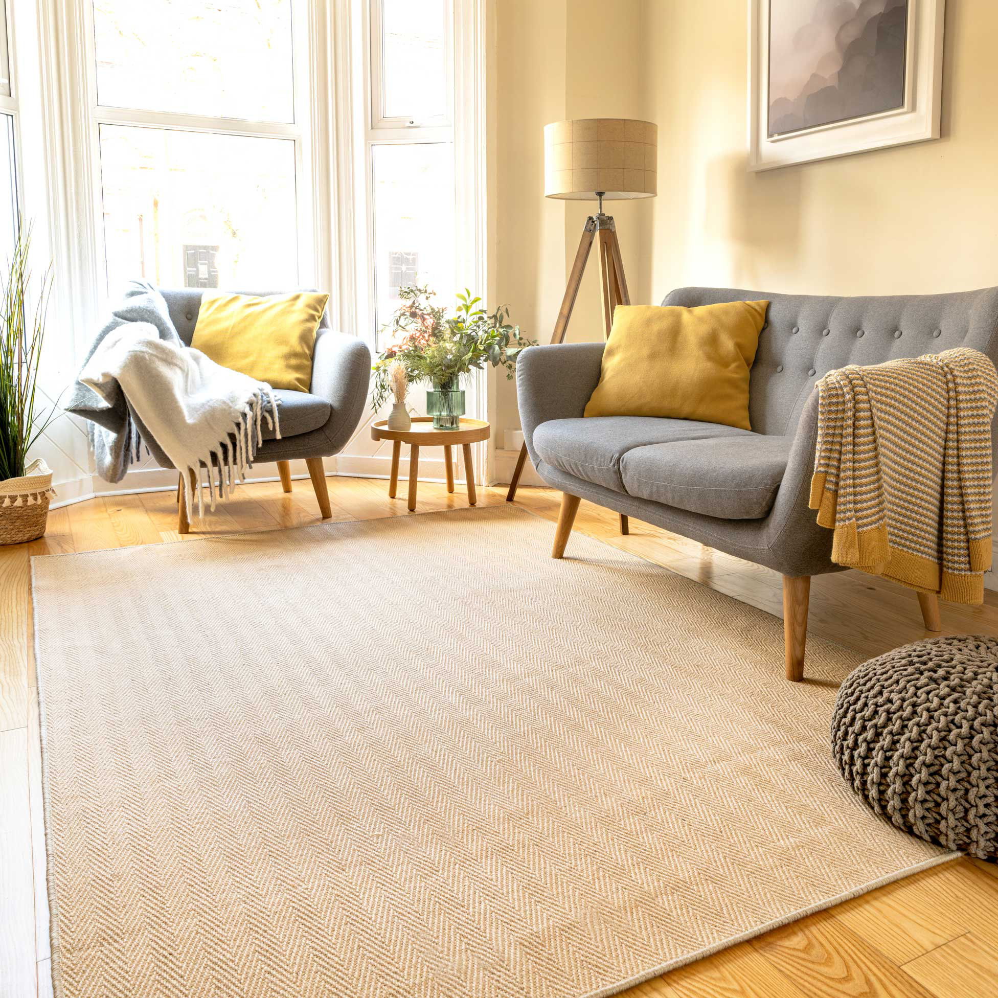 Highland Dunes Blakeley Handwoven Natural Jute Bordered Rug | Wayfair.co.uk