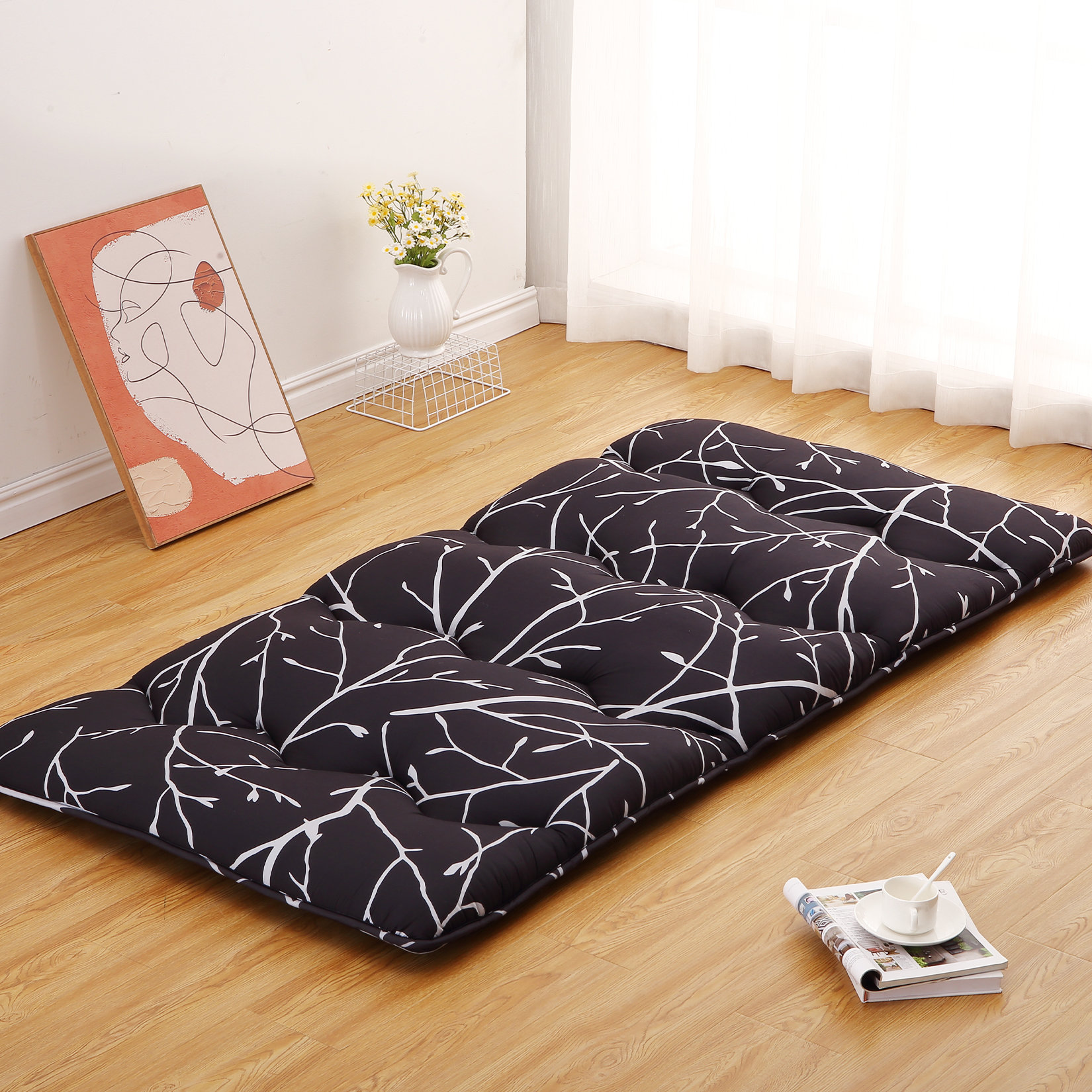 East Urban Home Japanese Futon Floor Mattress, Foldable Tatami Mattress ...