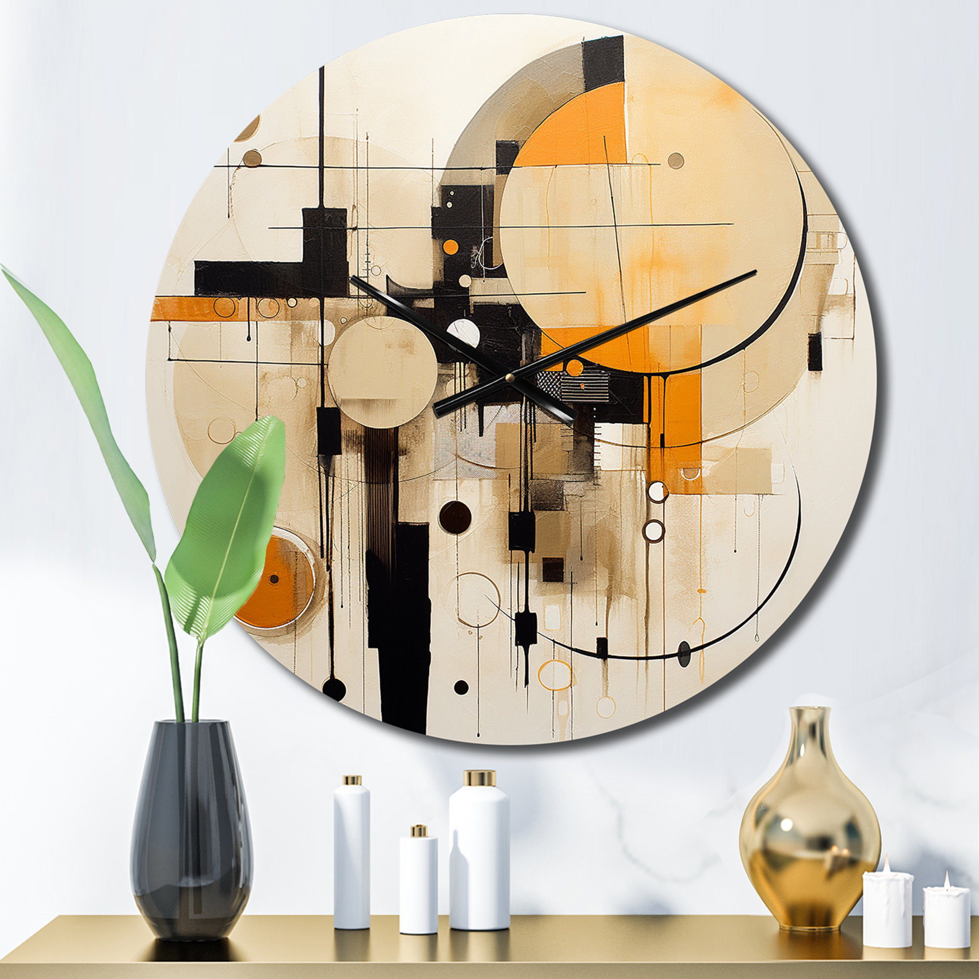 Design Art A Sense Of Timelessness Watercolor Yellow Black II ...