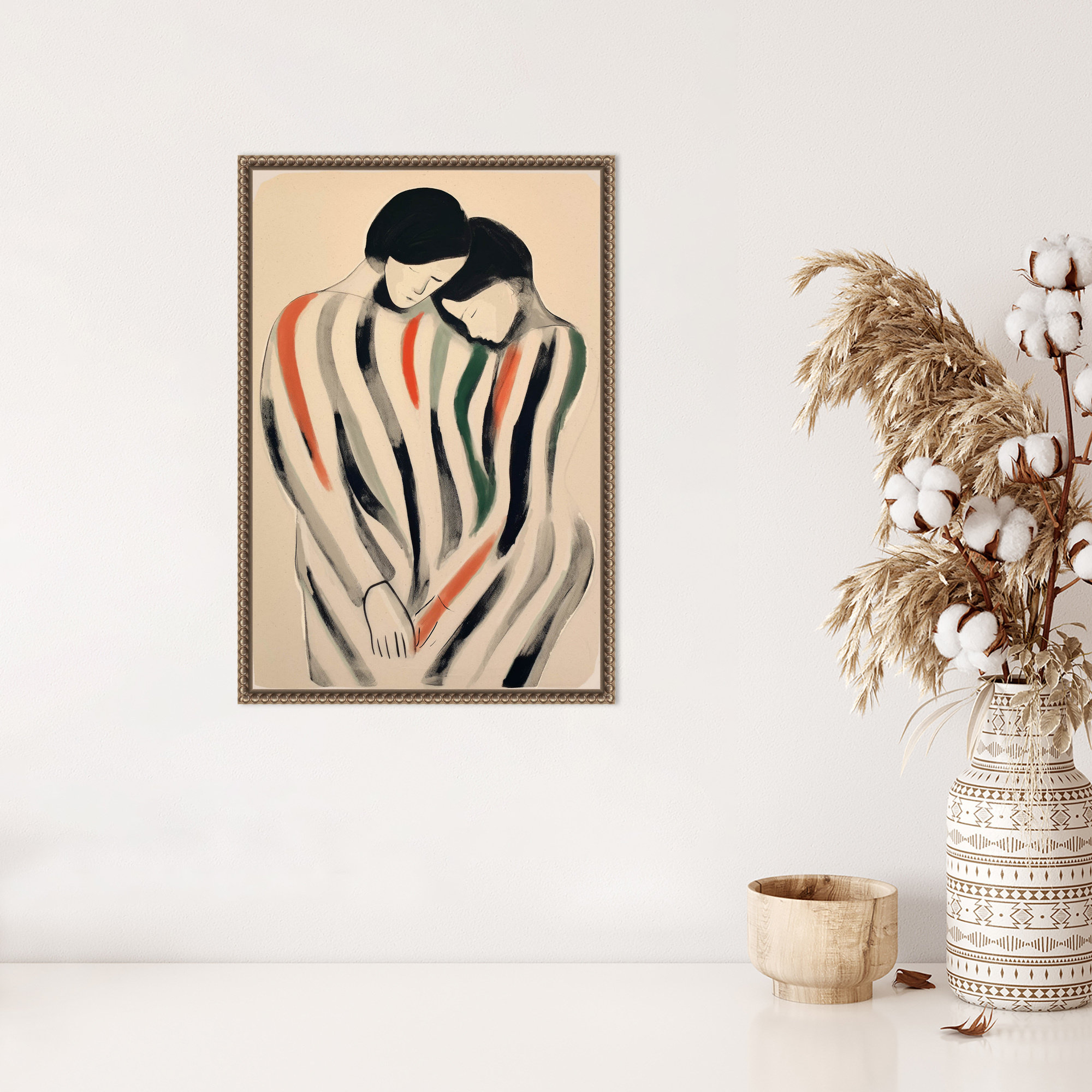 Red Barrel Studio Intimate Embrace Man And Woman Framed On Canvas by ...