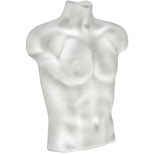 Azar Displays White Plastic Male Bust for Pegboard and Slatwall, 2-Pack ...