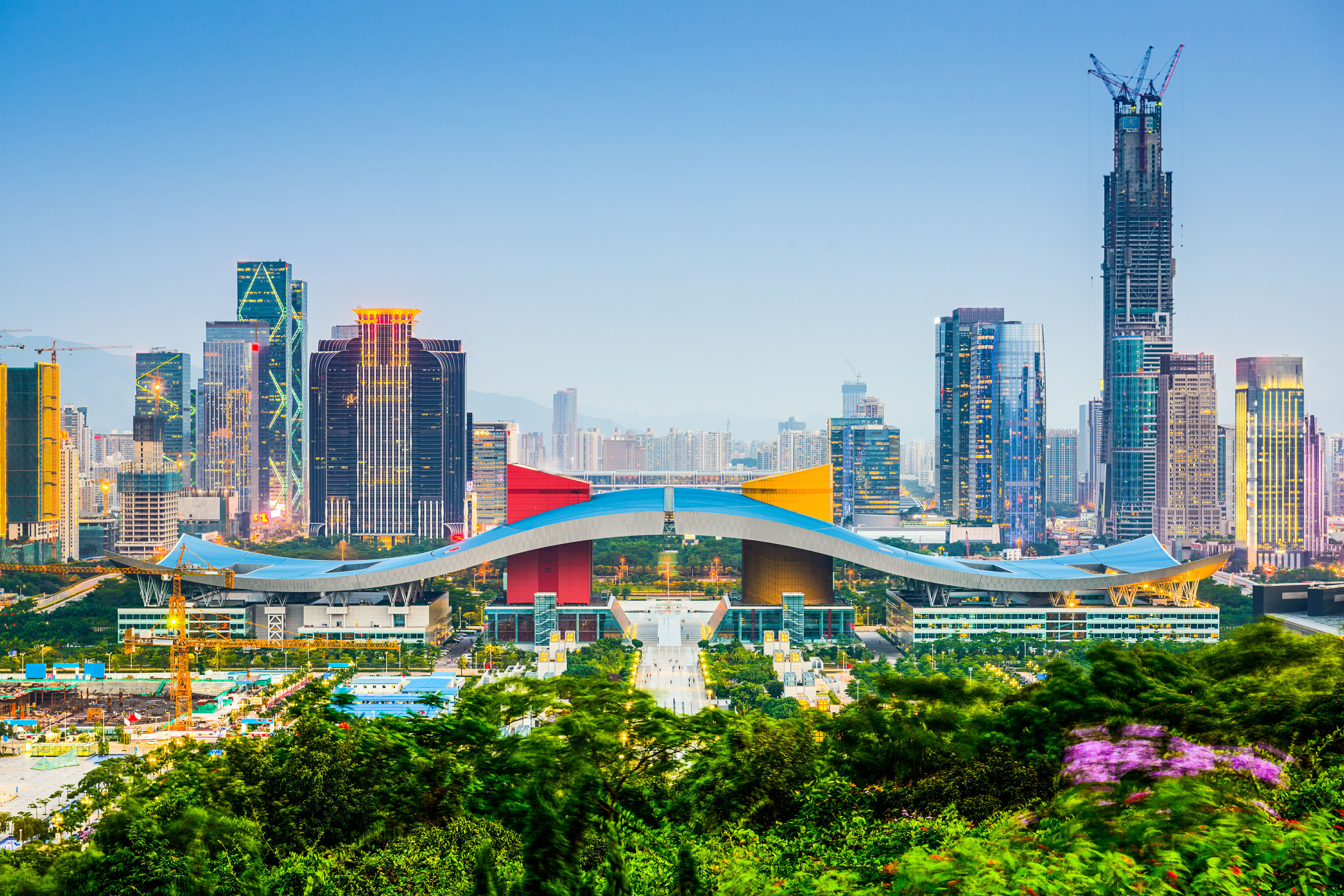 Ebern Designs Shenzhen, China Skyline by Seanpavonephoto - Wrapped ...