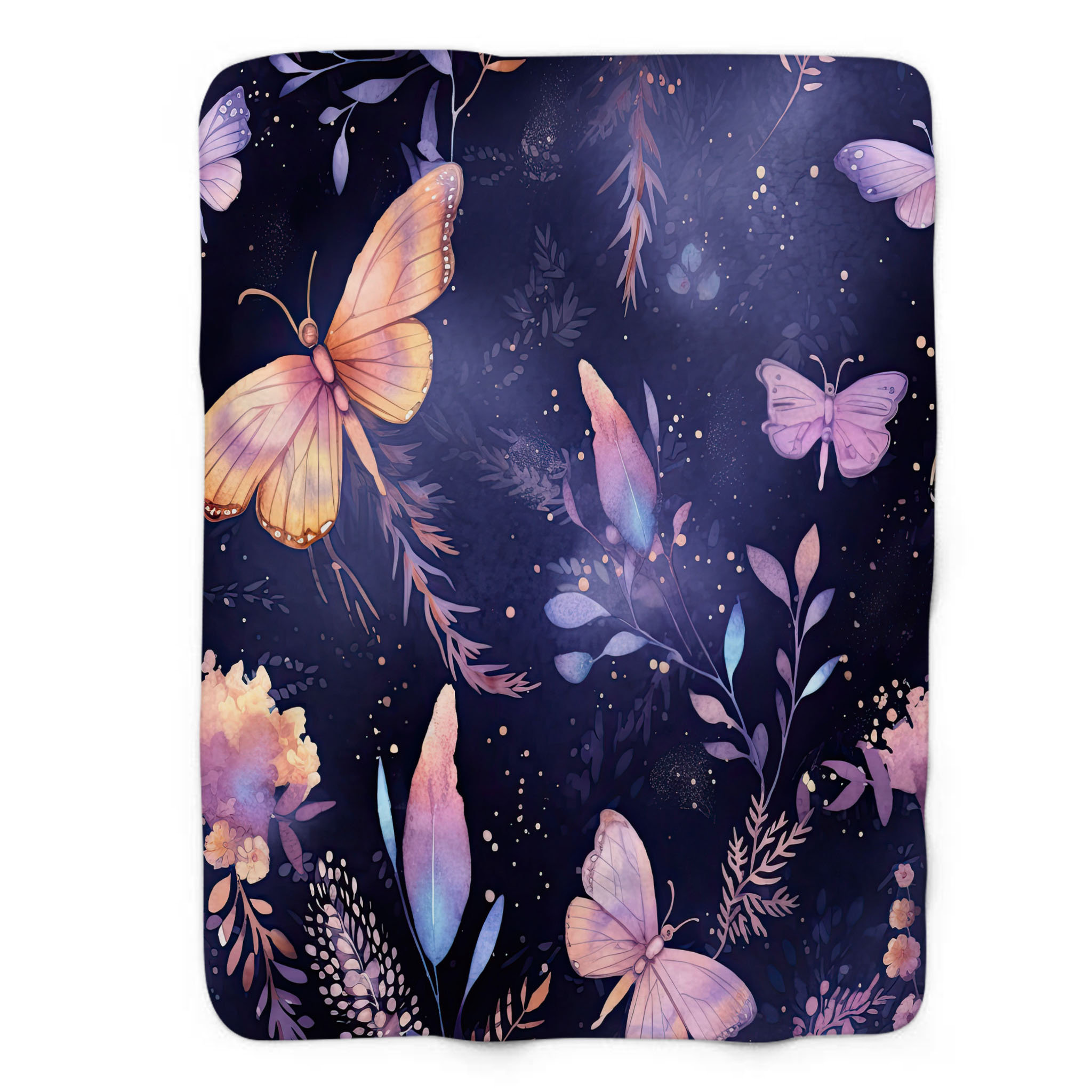 MentionedYou Misty Watercolor Musing - 1 Piece Premium Sherpa B Throw Blanket | Wayfair