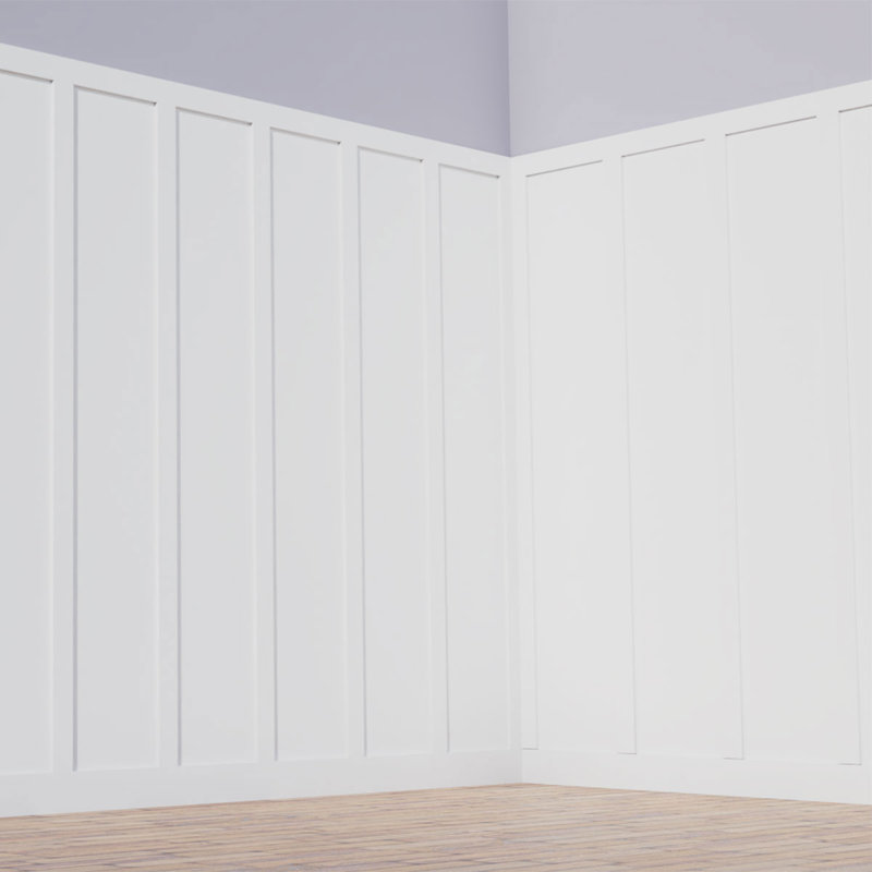 PCI Enterprises Classic Shaker H 96'' W x 0.63'' D PVC Wainscot ...