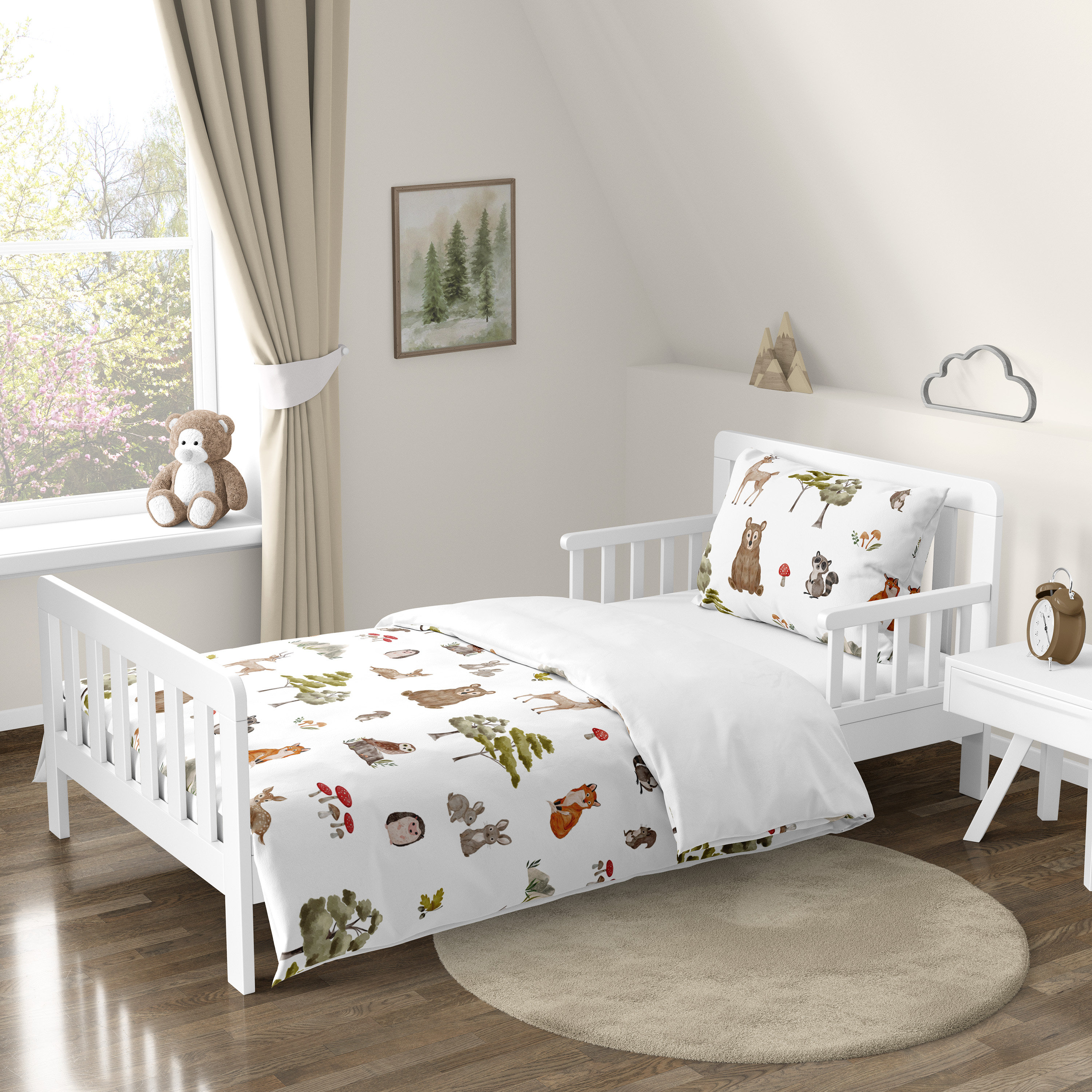 Sweet Jojo Designs Watercolor Woodland Forest Animals 5 Piece Toddler ...