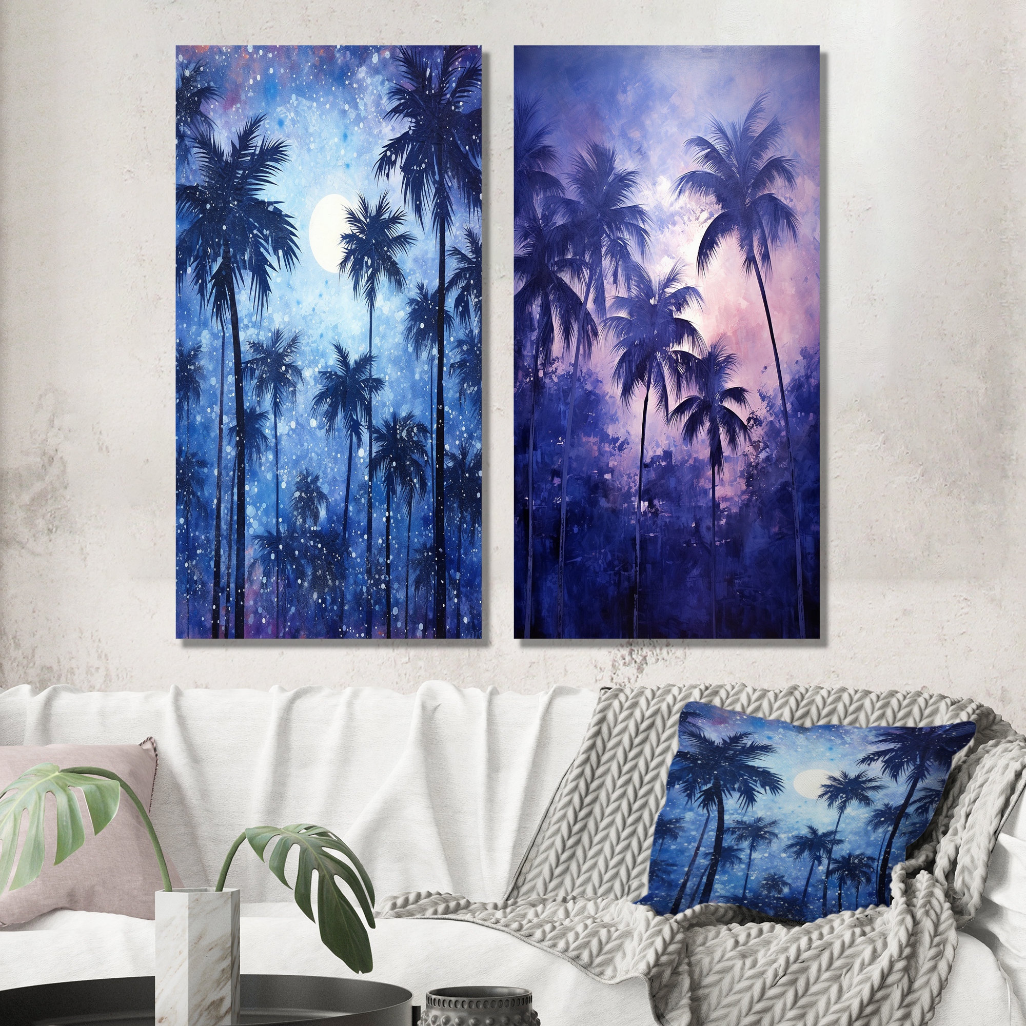 Bay Isle Home™ Indigo Mystical Plam Tree Magic Impressions - Palms ...