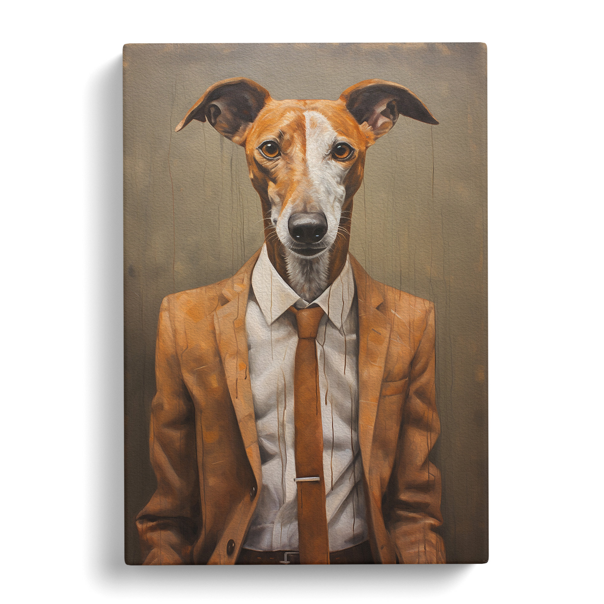Happy Larry Whippet in a Suit Painting No.2 | Wayfair.ie