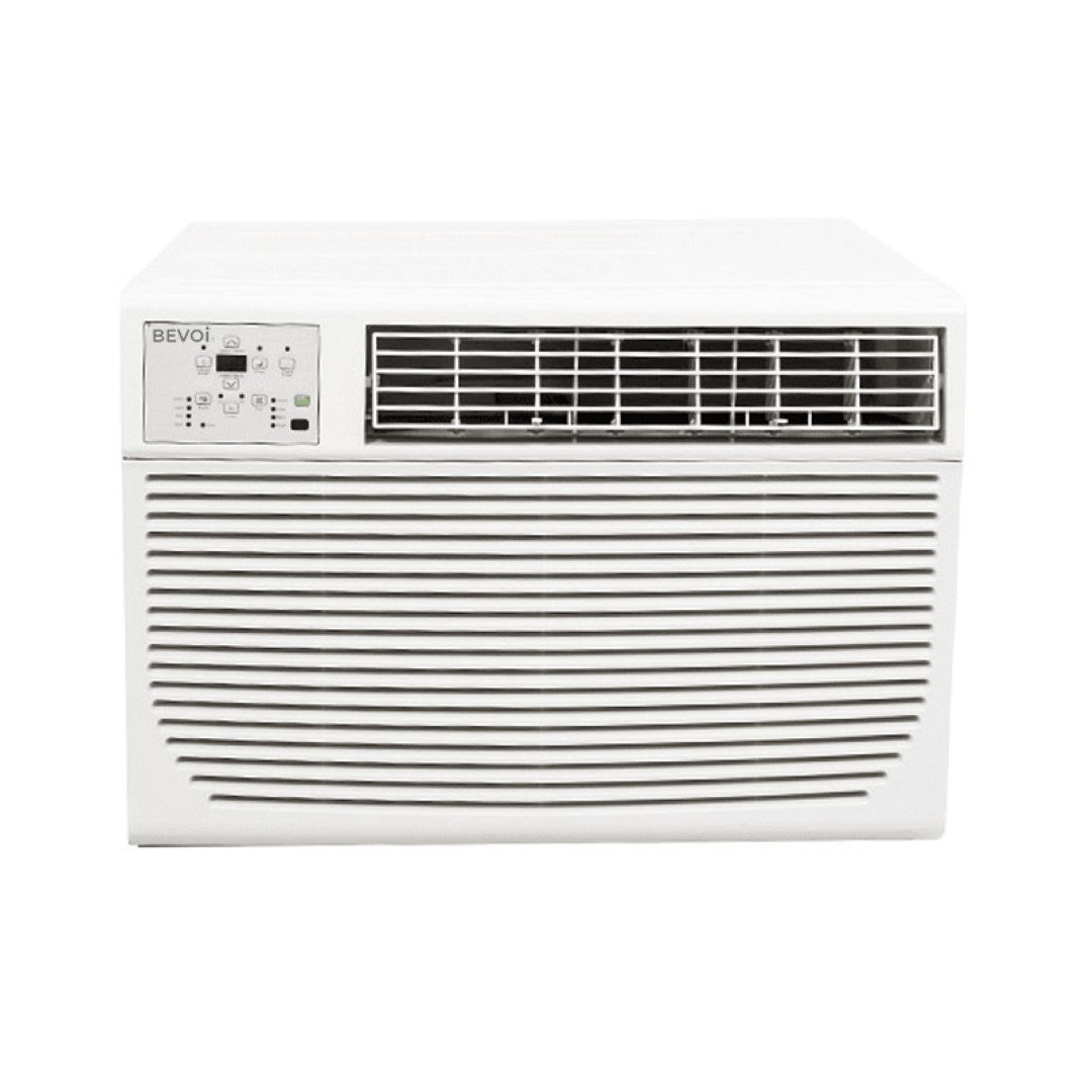 Bevoi 12,000 Btu Window Air Conditioner With Supplemental Heat In White ...