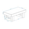 Ebern Designs 42 Inch Wood Rectangular Coffee Table, All MDF Farmhouse ...