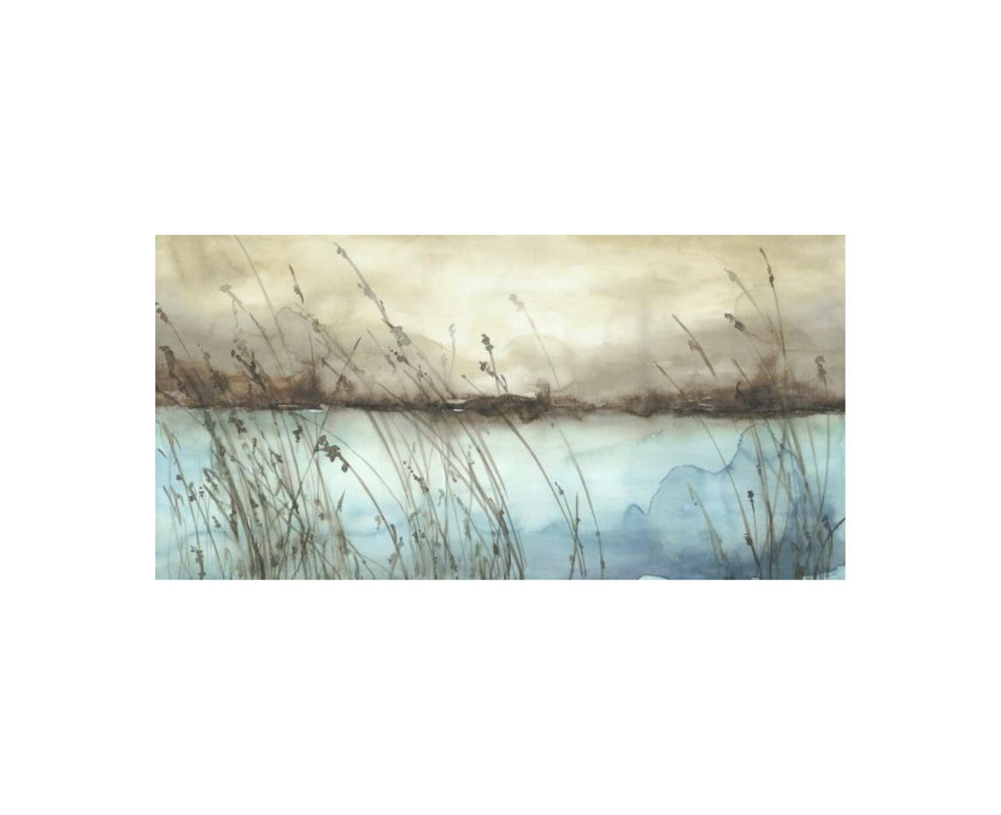 Chelsea Art Studio Sunset Lake by Sara Brown - Wrapped Canvas Painting ...