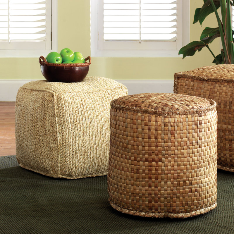 Ibolili Woven Pouf & Reviews | Wayfair