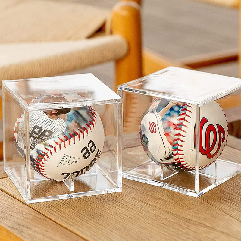 HIRVOK Baseball Display Case – UV Protected Acrylic Cube for Official ...