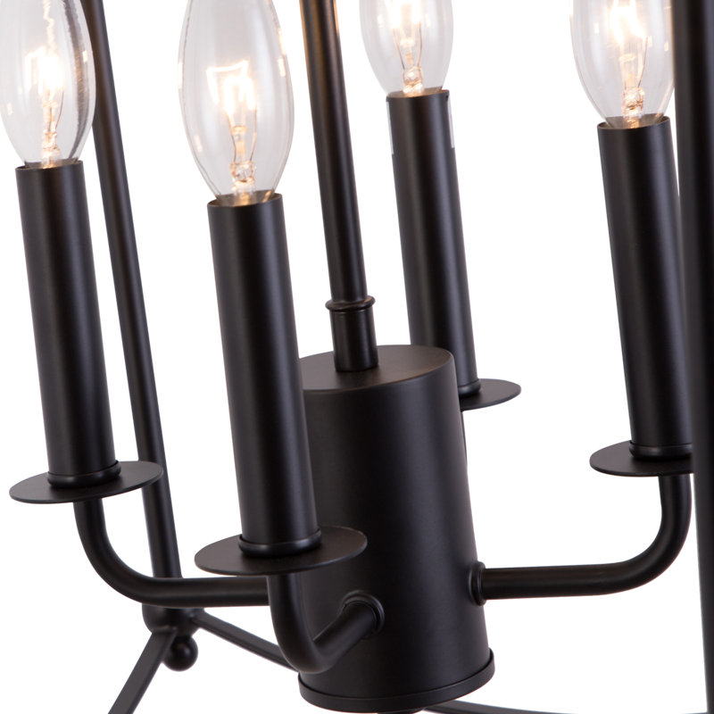 Wade Logan® Atavion 4 - Light Dimmable Square / Rectangle Chandelier ...