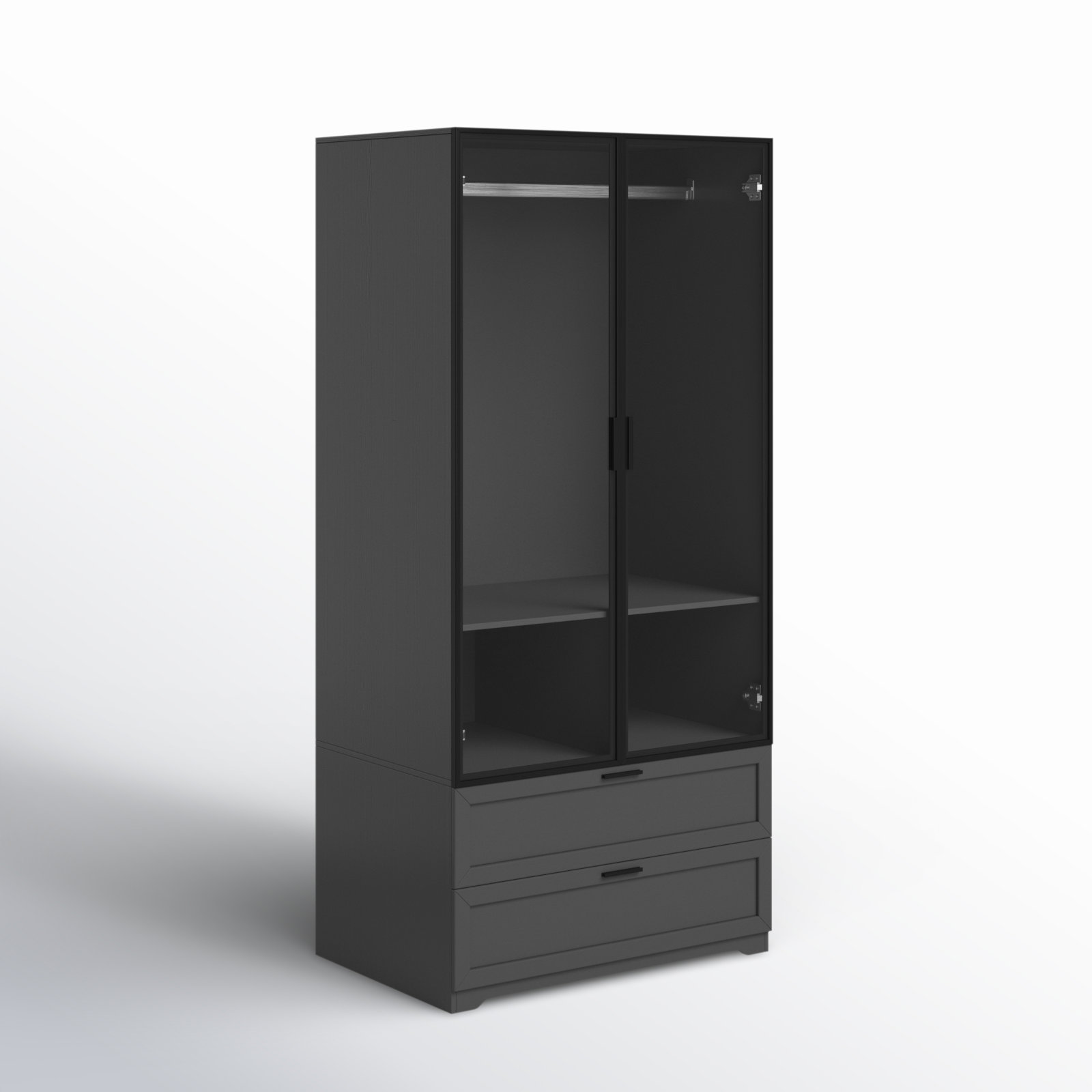 Wade Logan® Bubalo Armoire, Wardrobe with Human Body Sensor Light ...