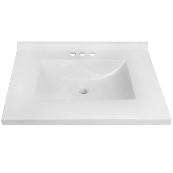 Design House 31 Inch Camilla Modern Vanity Top with Backsplash, Solid ...