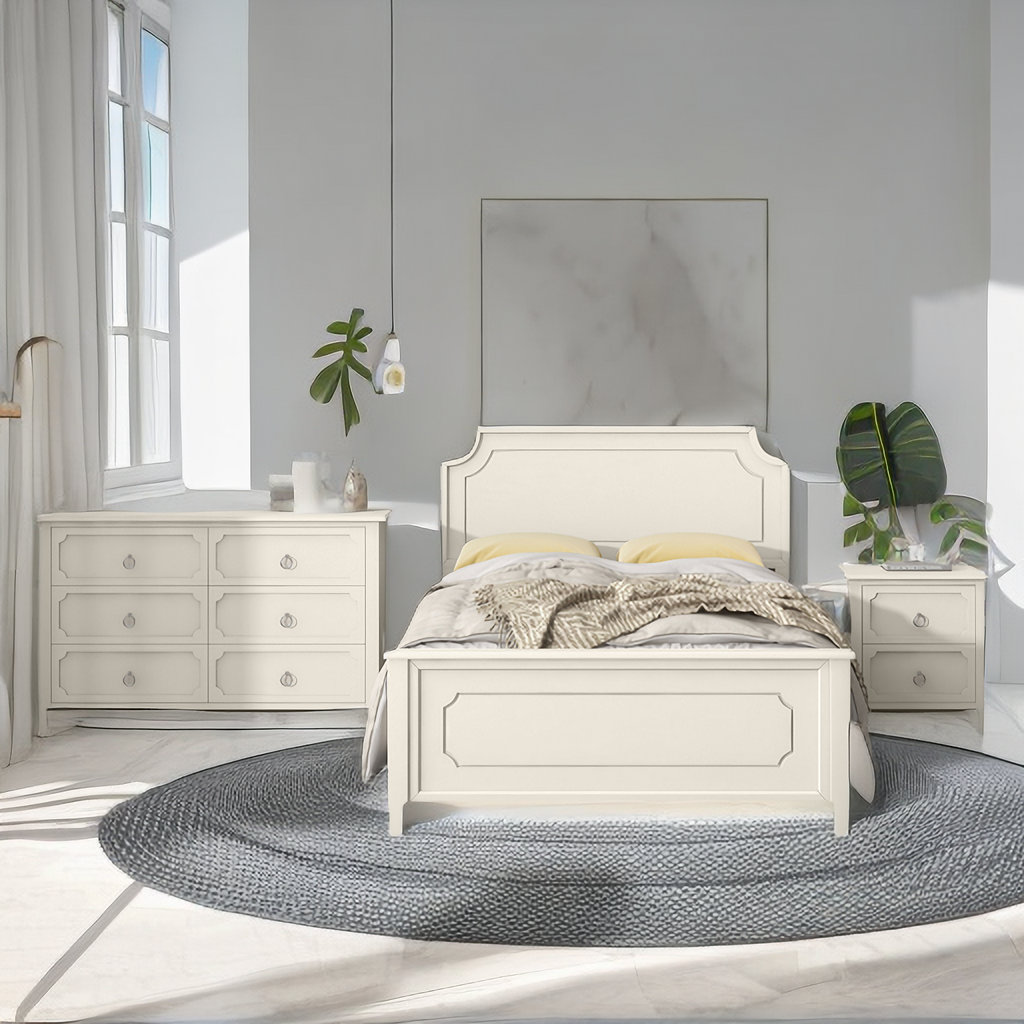 Red Barrel Studio® Yavian 3 Pieces Bedroom Sets, Rubber Wood Full Size ...
