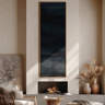 Ashbrook Large Framed Canvas Wall Art - Midnight Abstract Dark Blue and ...