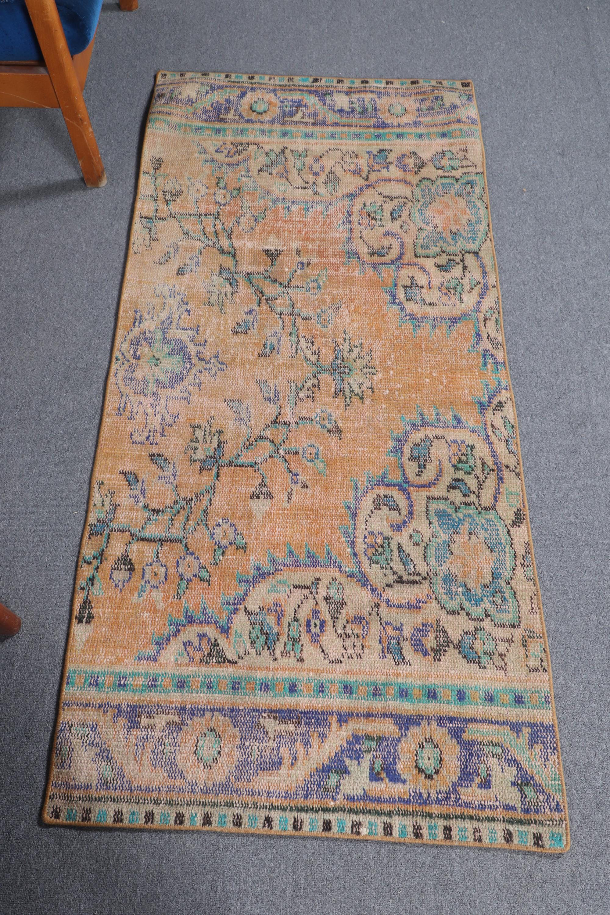 World Menagerie Handwoven Vintage Turkish Door Mat with Floral Design ...