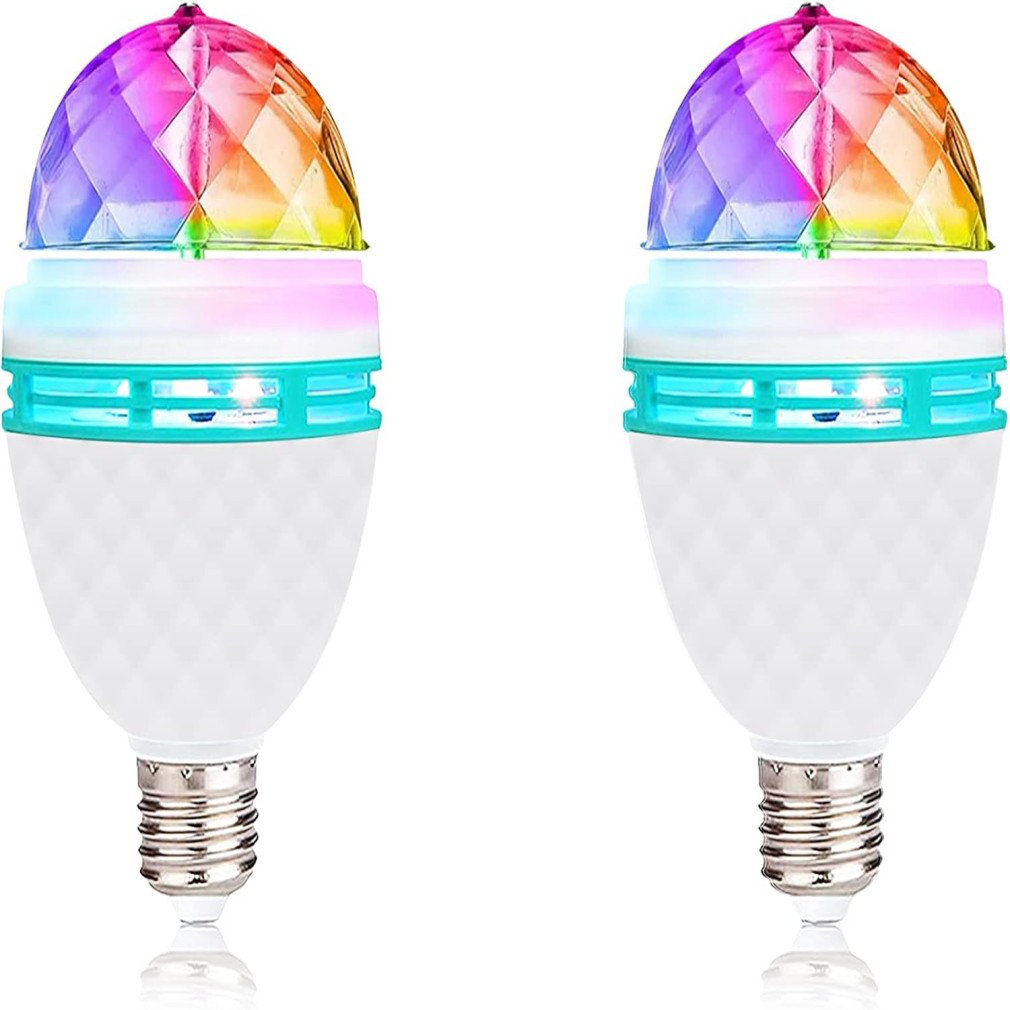 The Holiday Aisle® Disco Ball Light Bulb, 3W E27 RGB Color Rotating ...