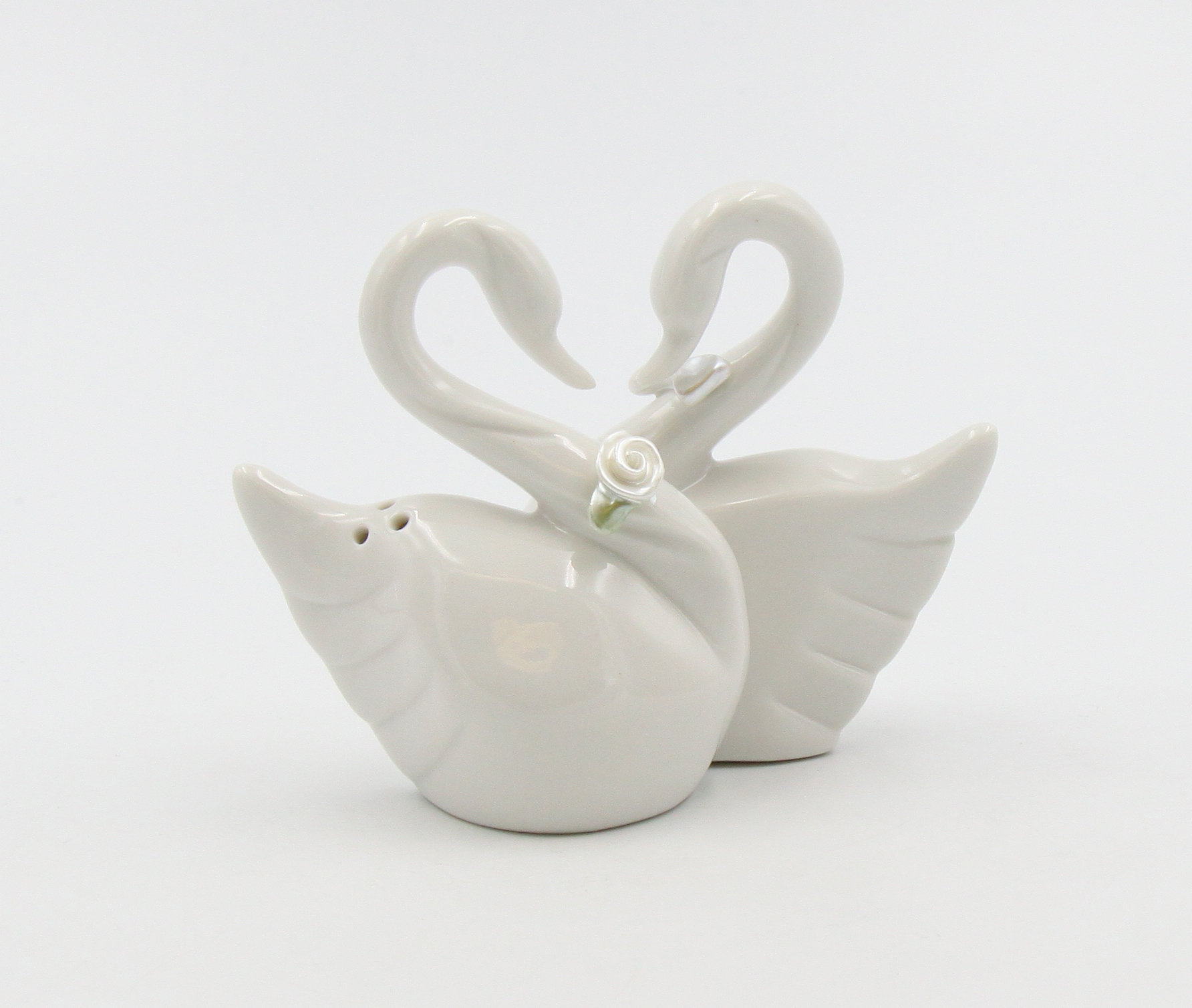 Cosmos Gifts Swan Couple Salt and Pepper Shaker Set | Wayfair