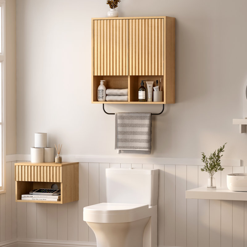 Rebrilliant Fluted Bathroom Wall Cabinet - Wayfair Canada