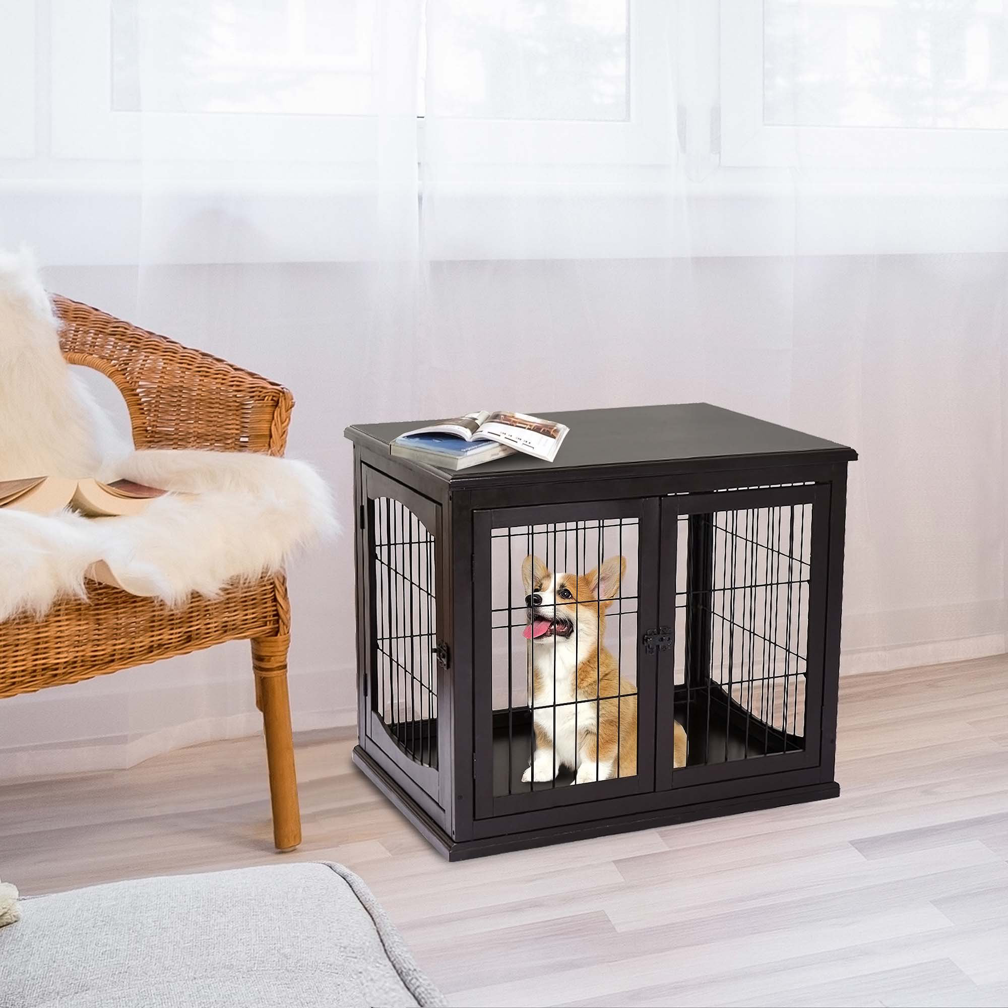 Archie & Oscar™ Chenil pour chien en bois 26 po Stotts, cage pour ...
